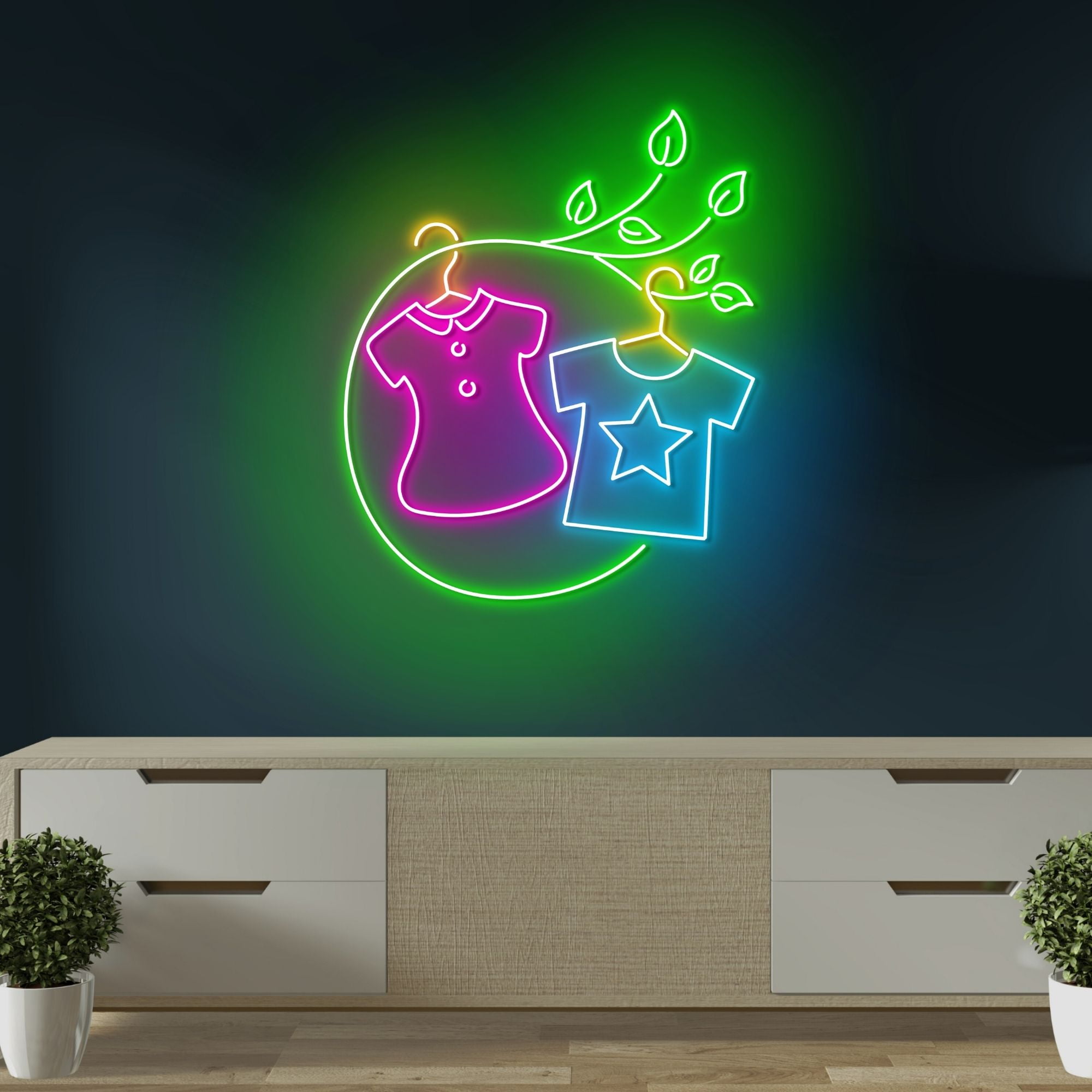 Craftnamesign Clothing Neon Sign, Clothing Shop LED Light, Laundry ...
