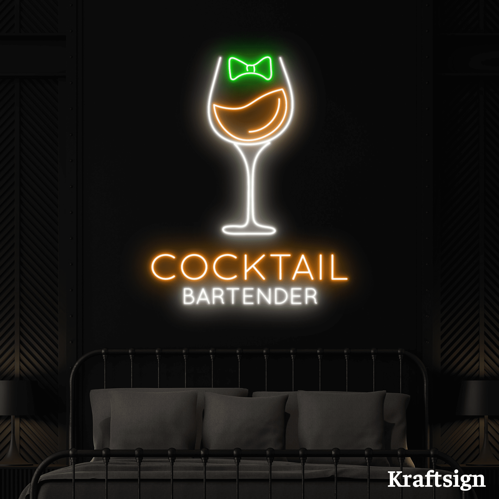 Craftnamesign Cocktail Bartender Neon Sign, Cocktail LED Sign, Bar ...