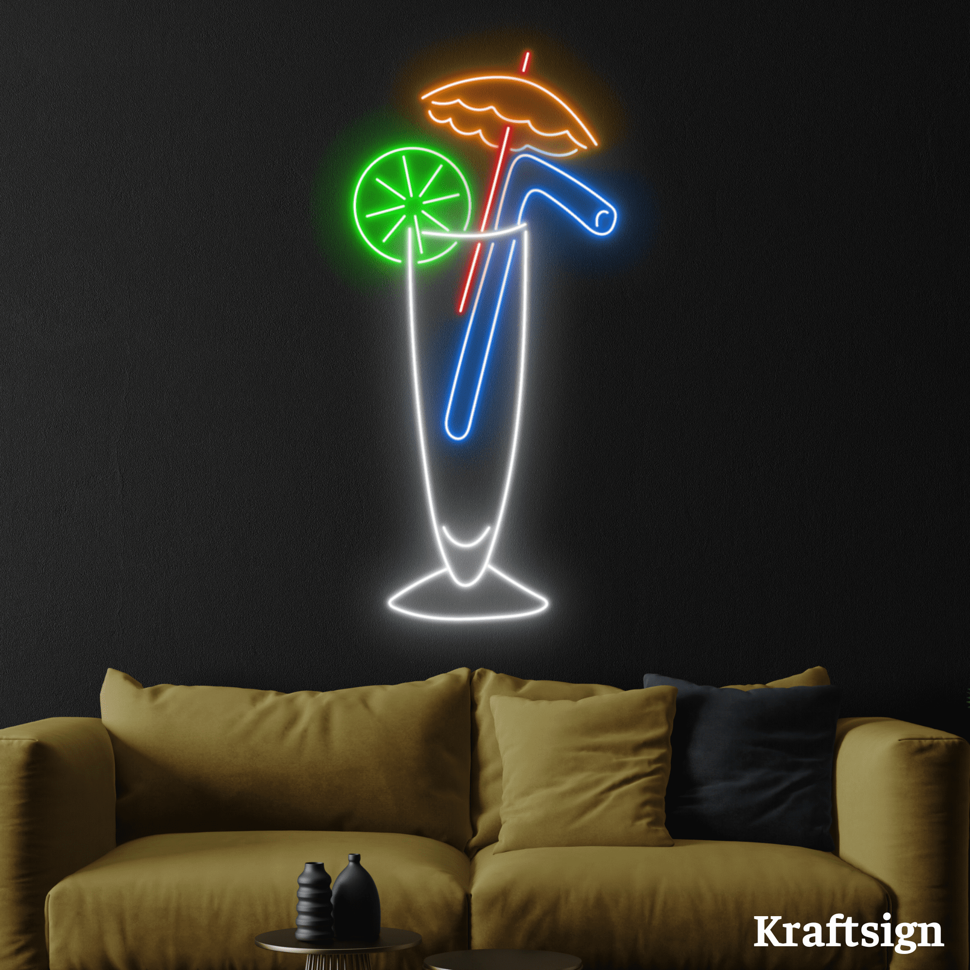 Craftnamesign Cocktail Neon Sign, Beach Club Decor, Cocktail LED Signs ...