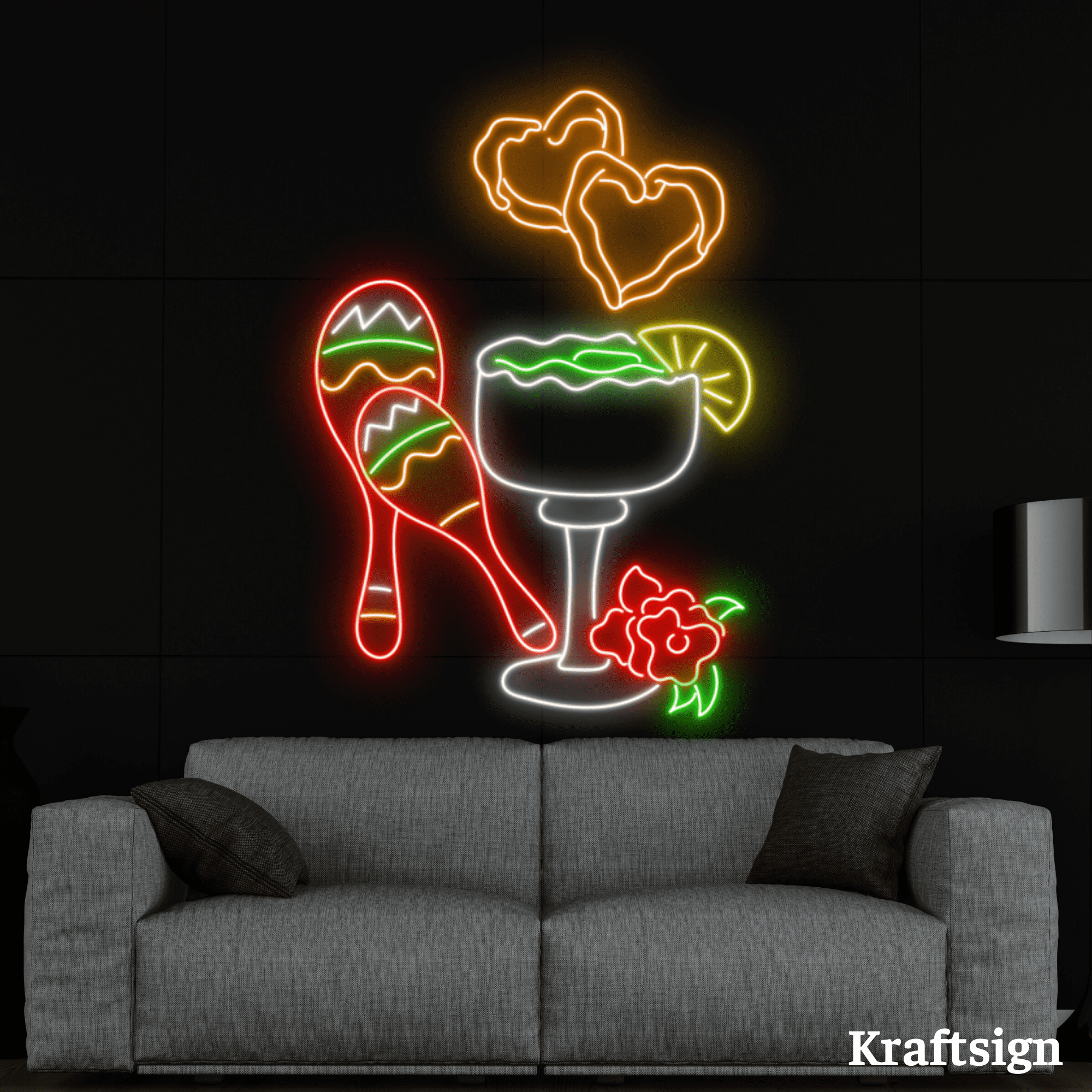 Craftnamesign Cocktail Neon Sign, Mexico Bar Club Sign, Wine Shop Decor ...