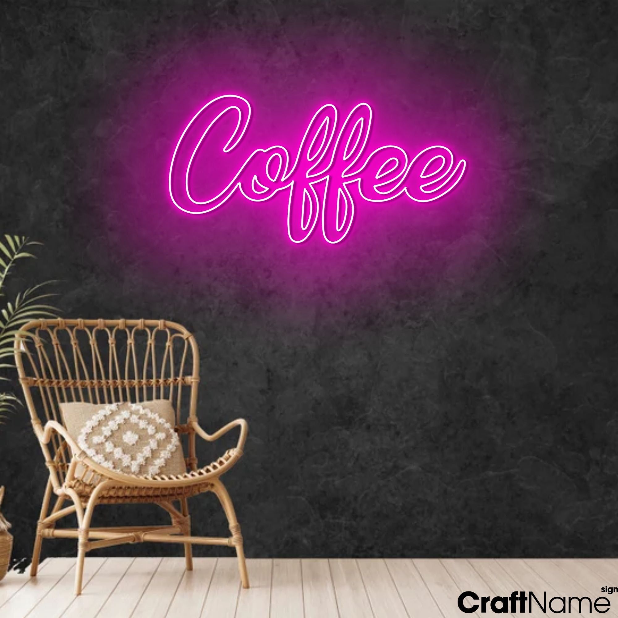 Craftnamesign Coffee Neon Light Wall Art For Welcome Sign Coffee Shop ...