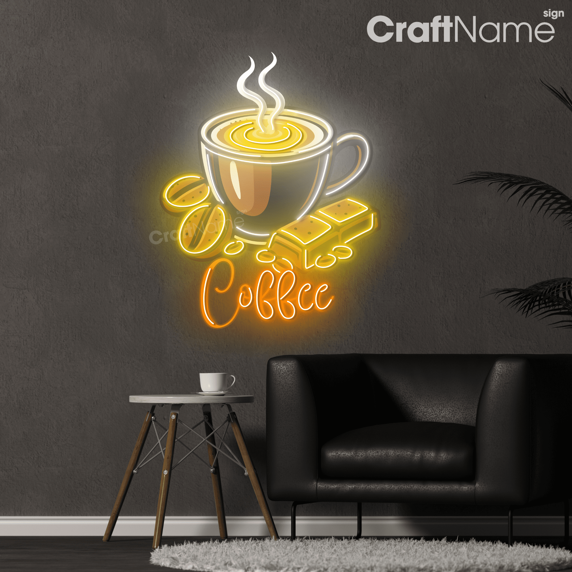 Craftnamesign Coffee Neon Light for Coffee Shop Wall Art, Cafe Store ...