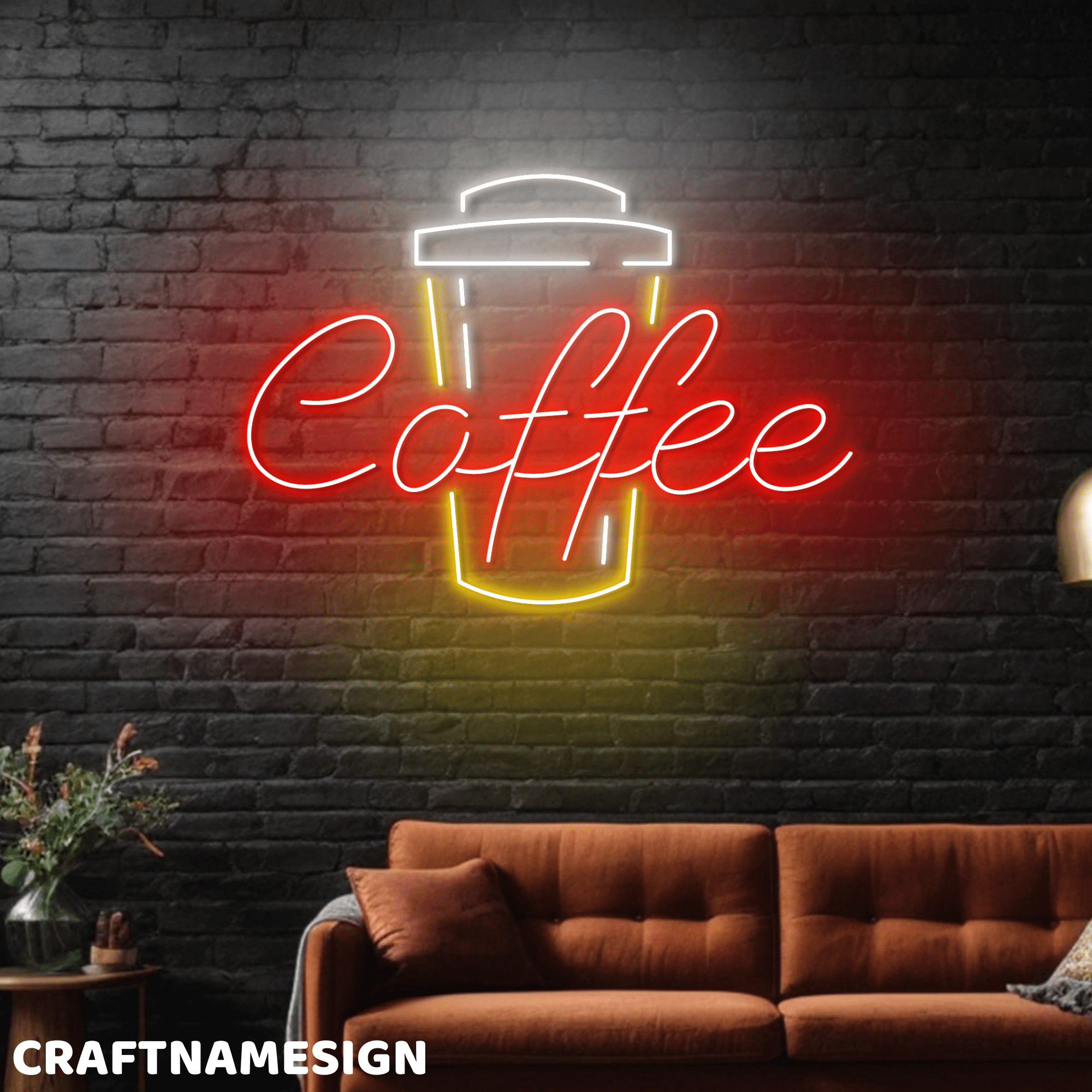 Craftnamesign Coffee Neon Sign, Coffee Store Wall Sign, Wall Decor For ...