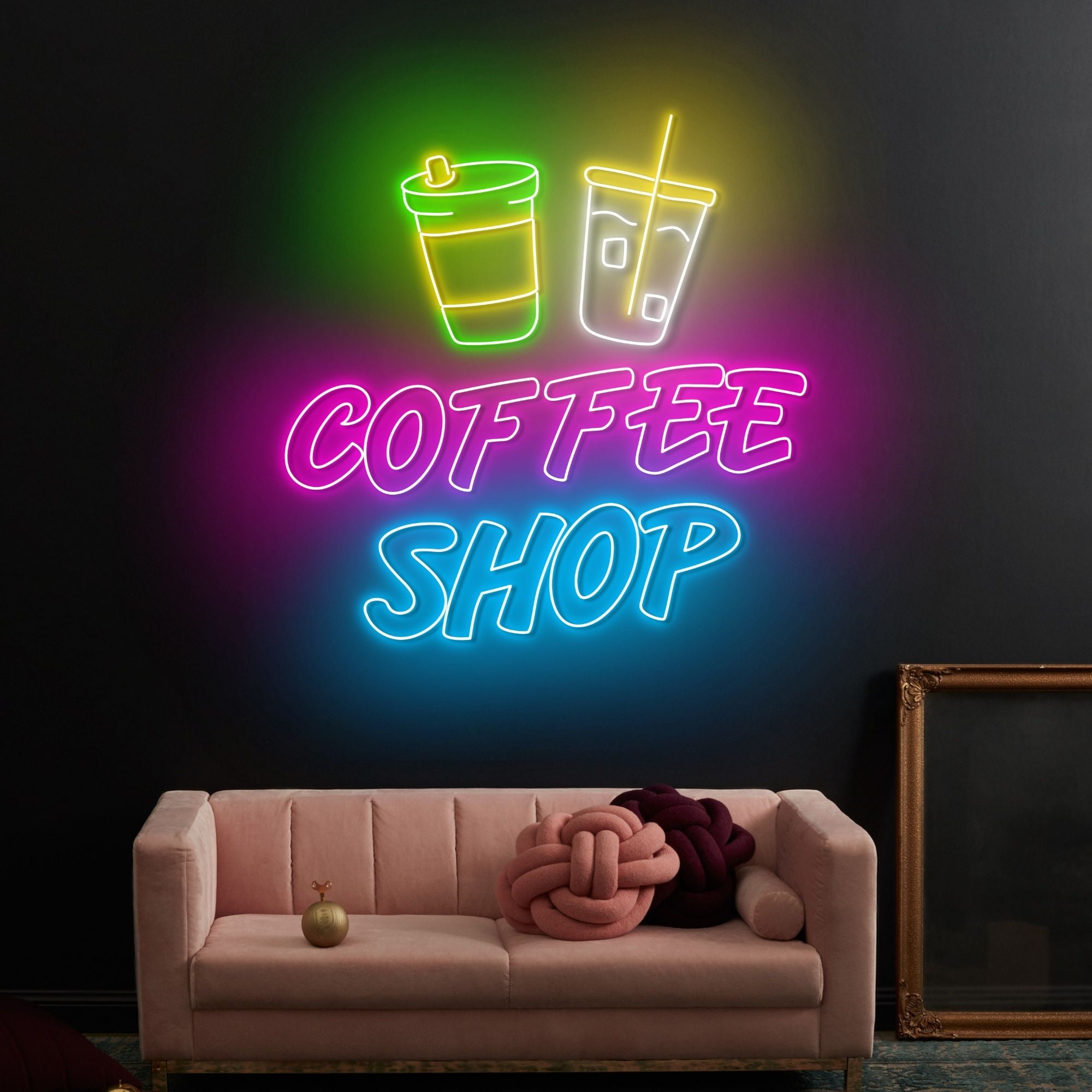 Craftnamesign Coffee Shop Neon Art Signboard, Coffee Led Sign, Open ...