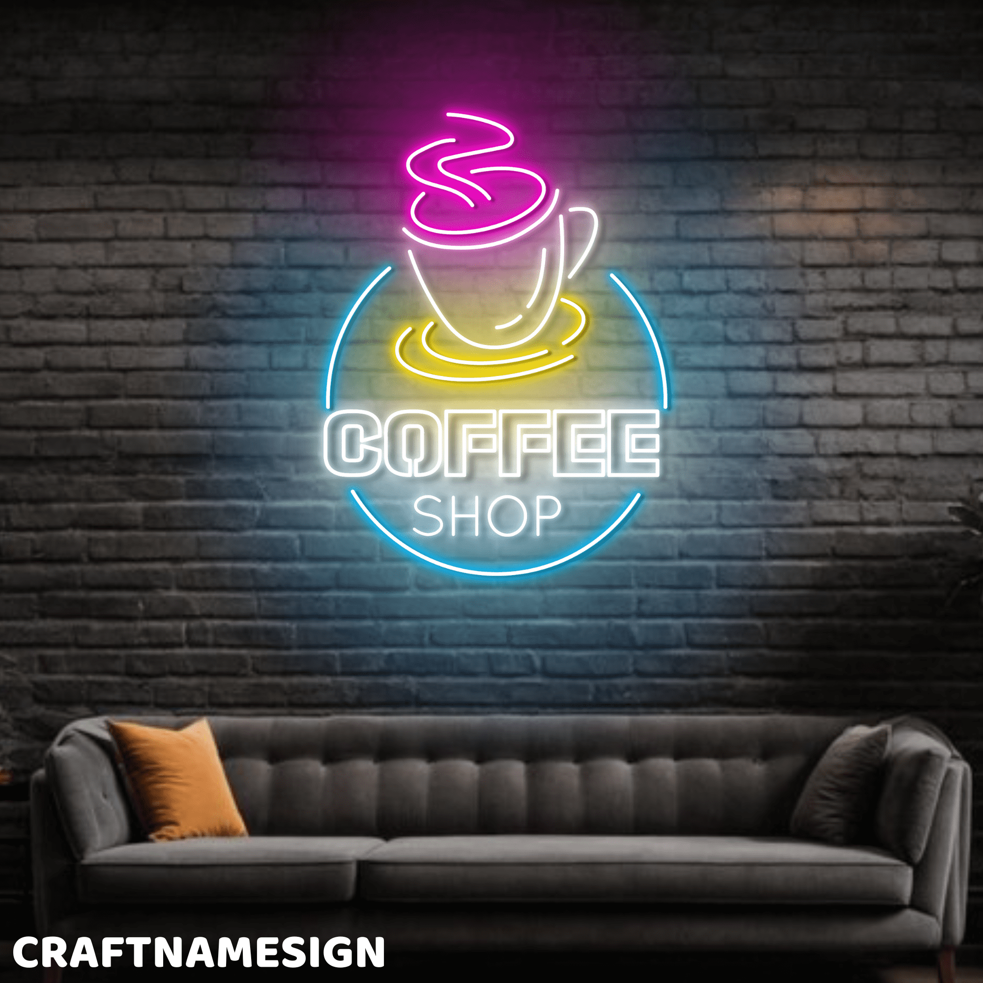 Craftnamesign Coffee Shop Neon Light, Welcome Sign LED For Coffee Store ...