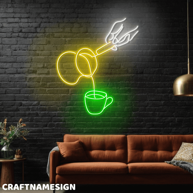 Craftnamesign Coffee Shop Neon Sign, Barista Wall Sign, Coffee Wall ...