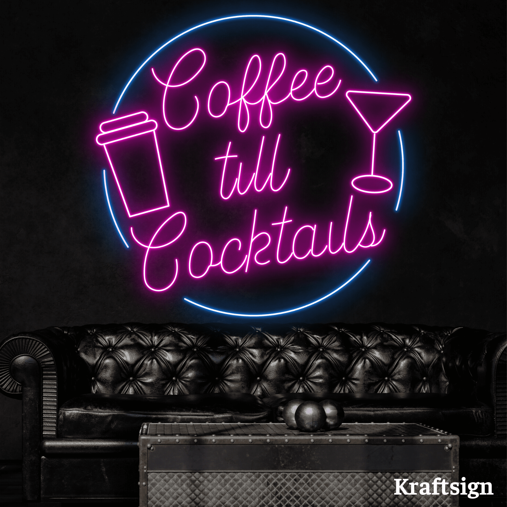 Craftnamesign Coffee Till Cocktail Neon Sign, Coffee Neon Sign ...