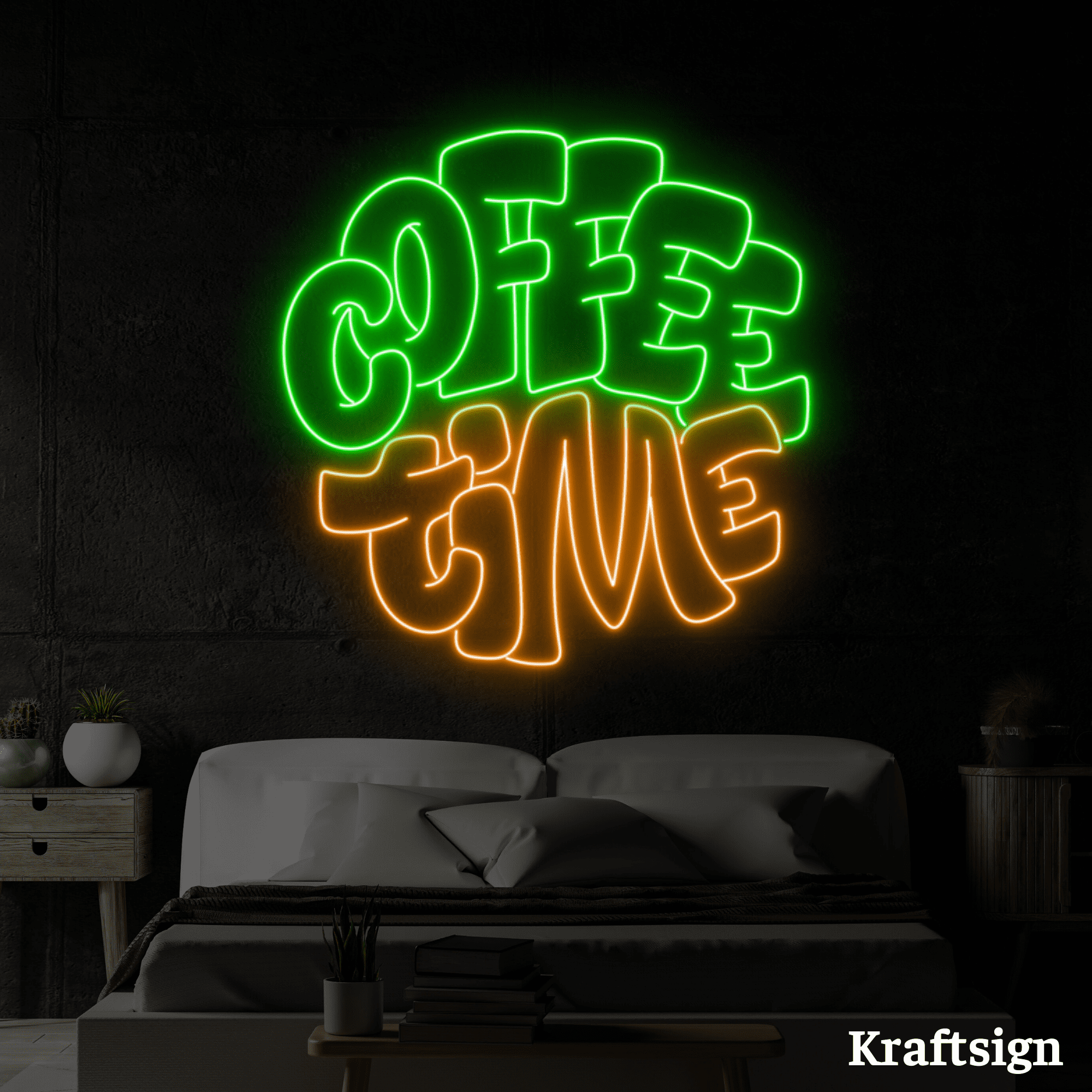 Craftnamesign Coffee Time Neon Sign, Coffee Shop LED Sign, Shop Wall ...