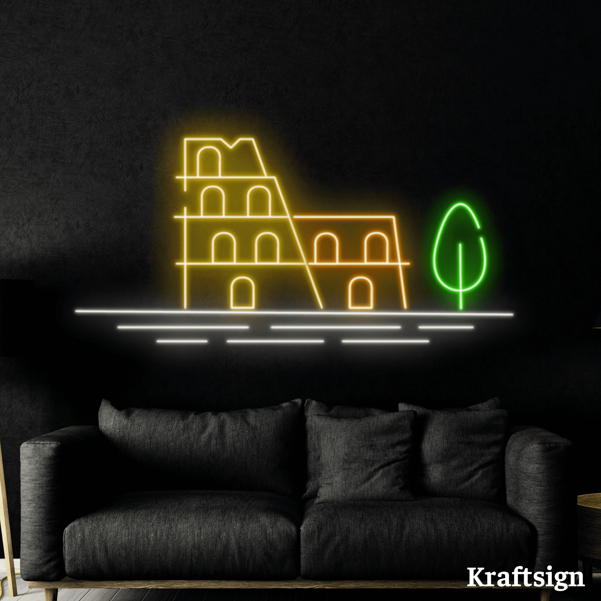 Craftnamesign Colosseum Neon Sign, Colosseum Lover Gift, Living Room ...