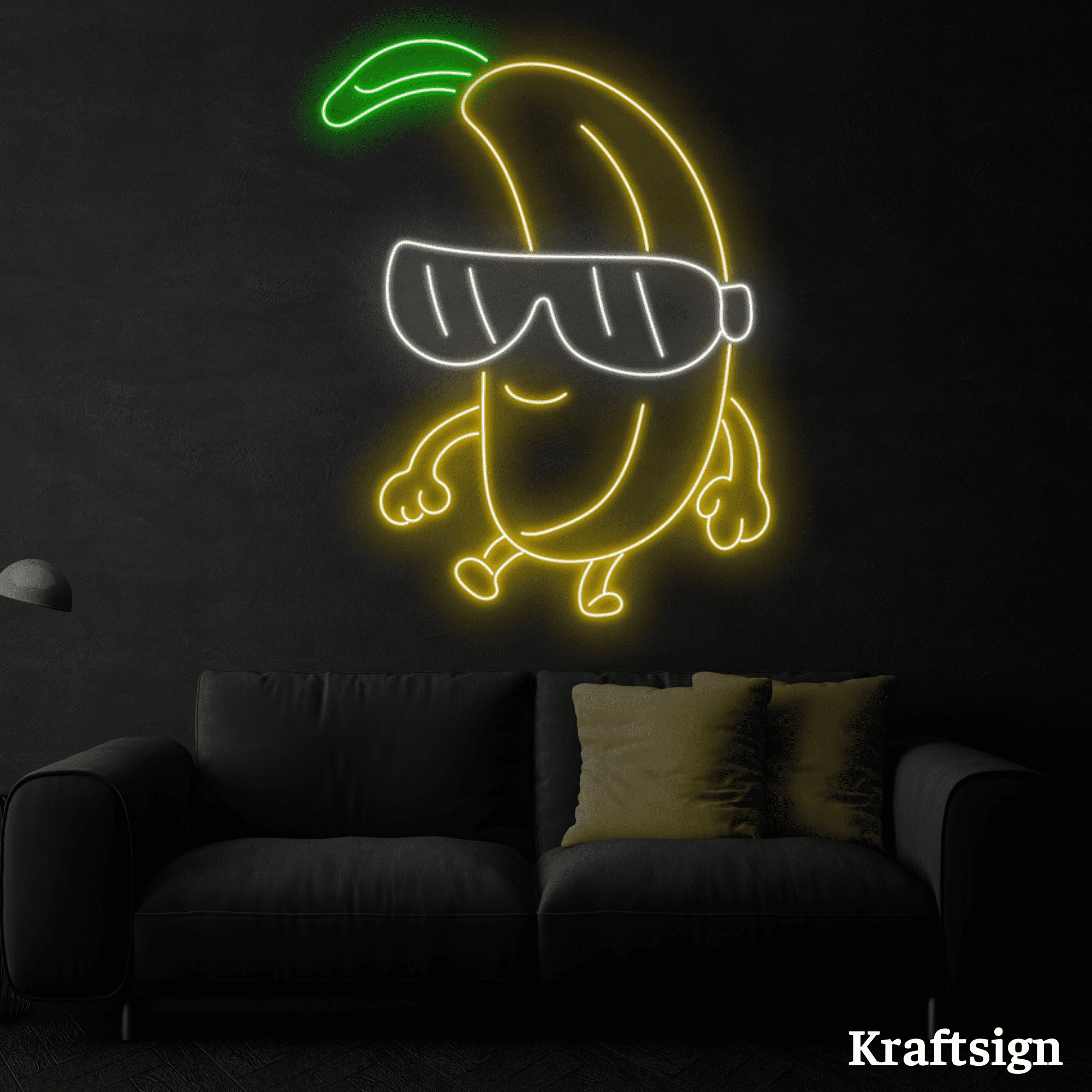 Craftnamesign Cool Banana Neon Sign, Banana LED Sign, Nursery Room ...