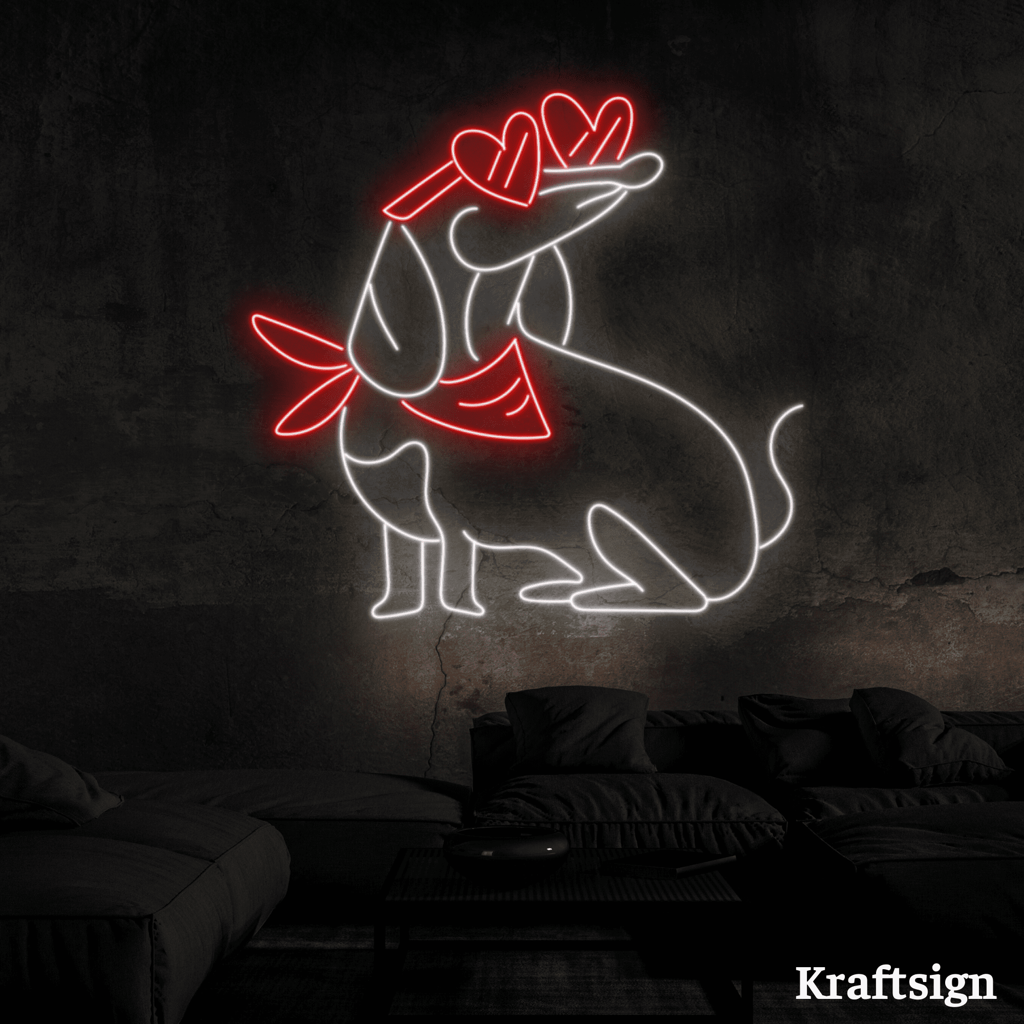 Craftnamesign Cool Dachshund Neon Sign, Dog Lover Gifts, Cute Dog LED ...