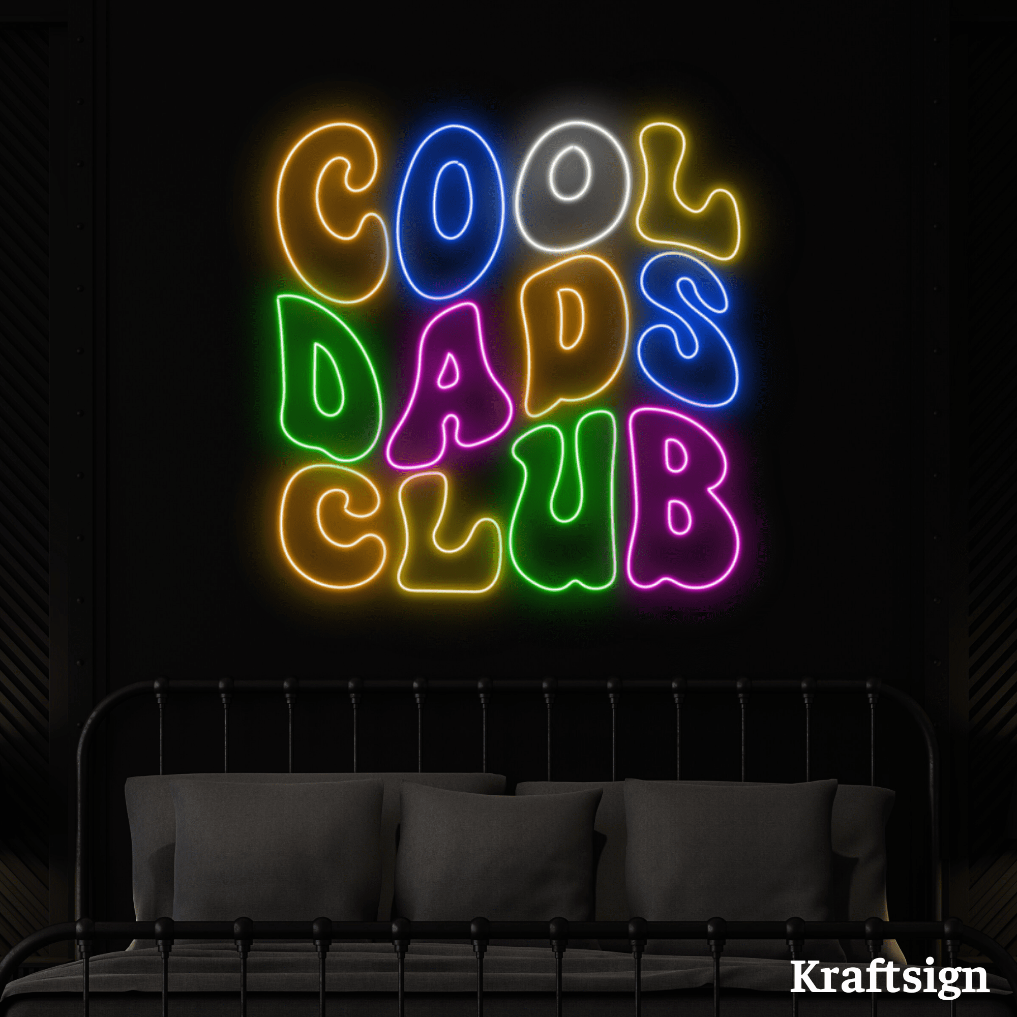 Craftnamesign Cool Dad Club Neon Sign, Father Day LED Sign, Gifts For ...