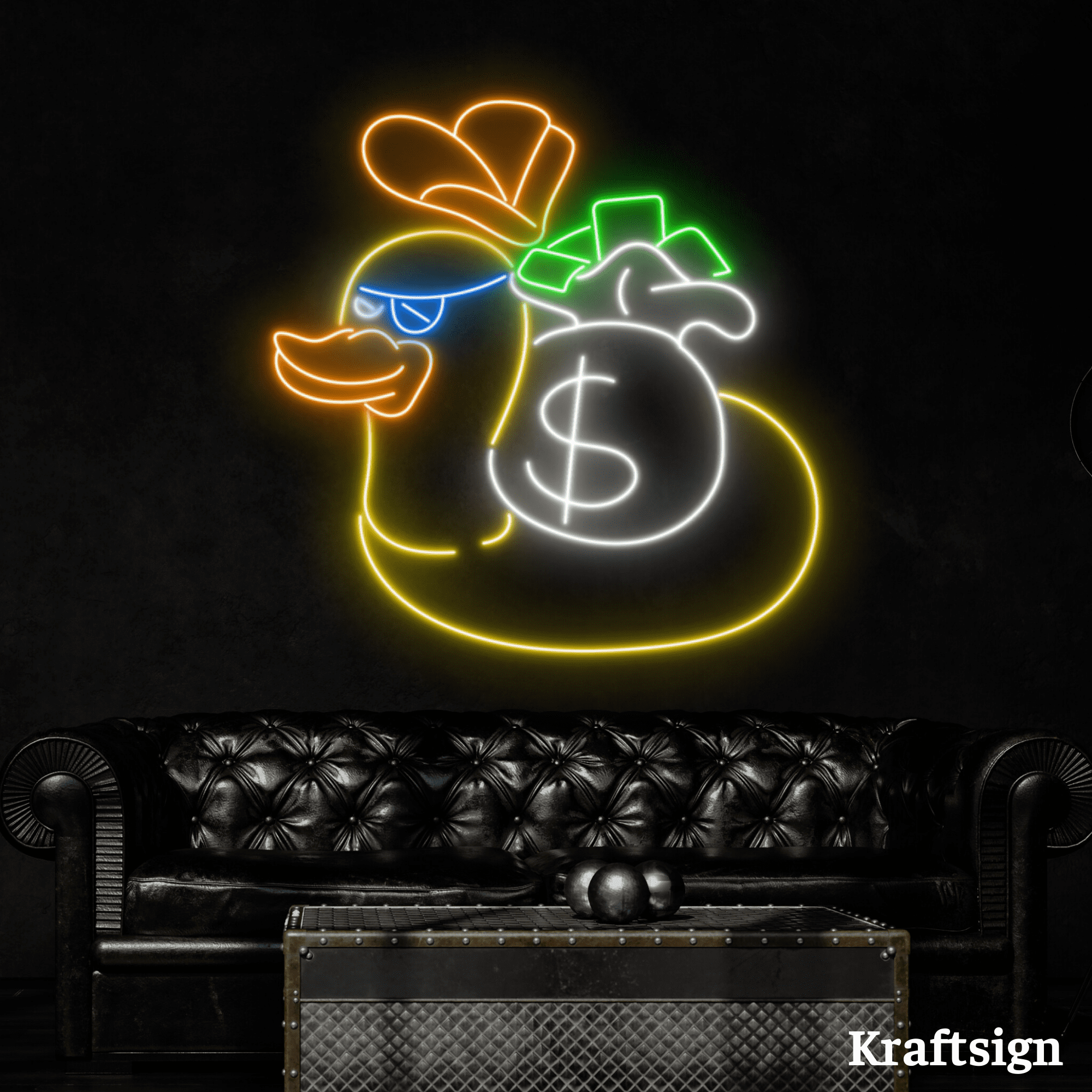 Craftnamesign Cool Duck Carry Money Neon Sign, Men Cave Decor, Duck ... Craftnamesign Cool Duck Carry Money Neon Sign, Men Cave Decor, Duck ...