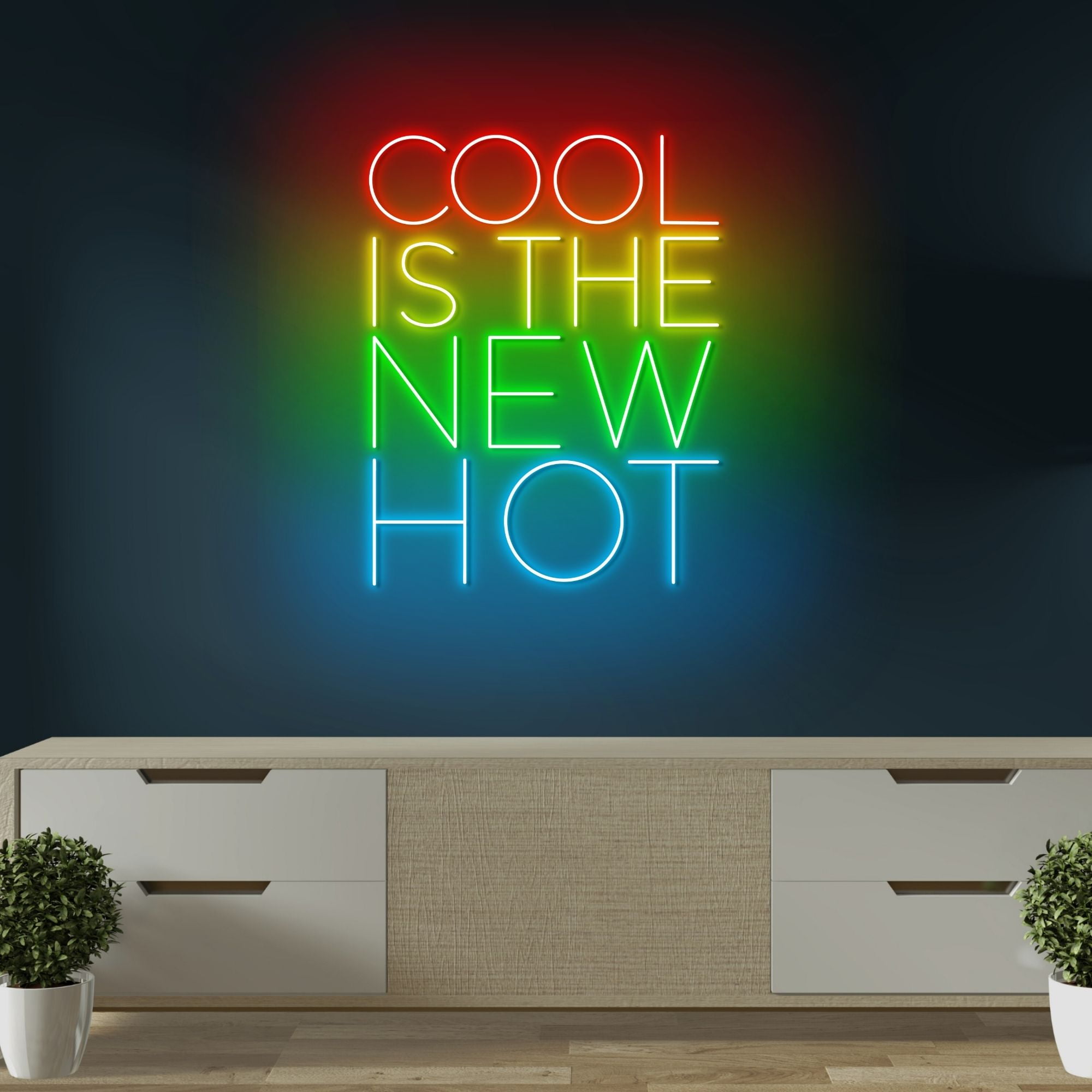 Craftnamesign Cool Is The New Hot Neon Light, Quote Business Wall Decor ...