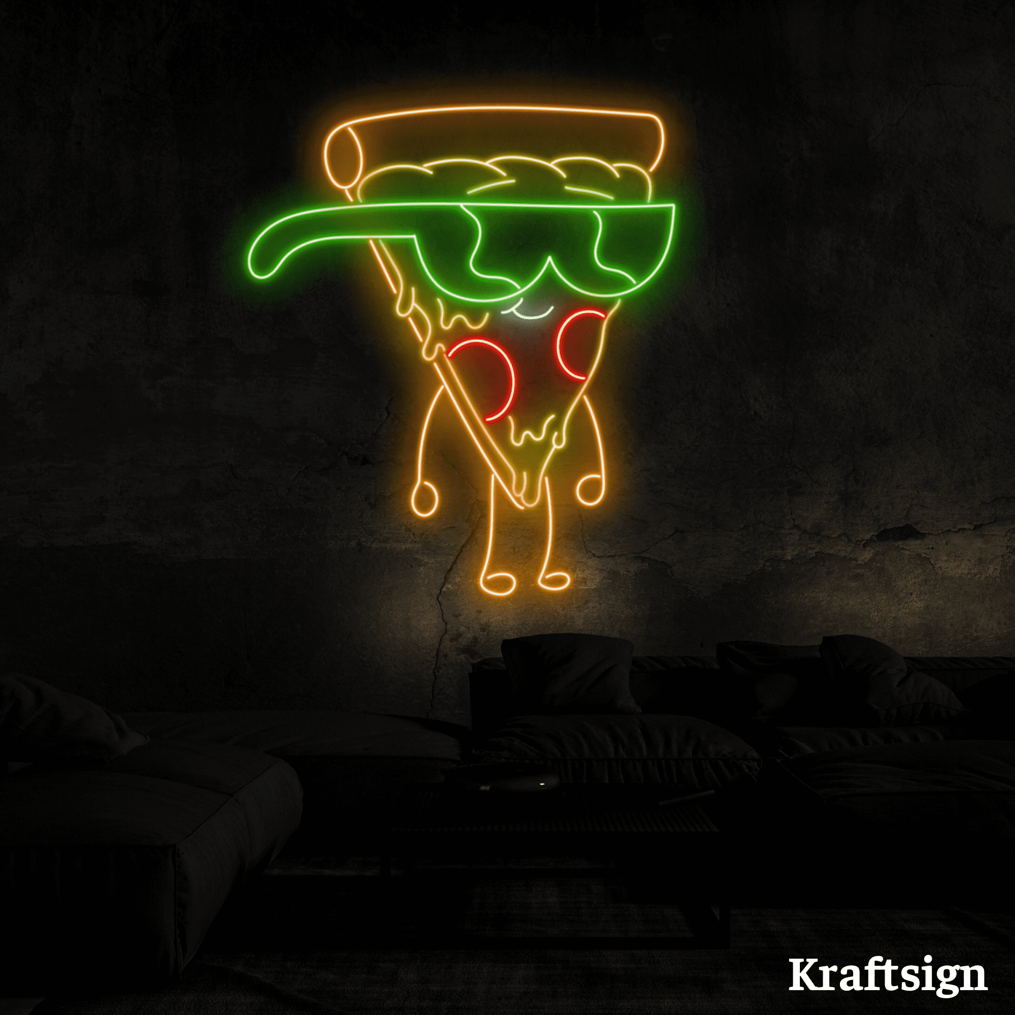 Craftnamesign Cool Pizza Neon Sign, Pizza Restaurant Decor, Pizza LED ...