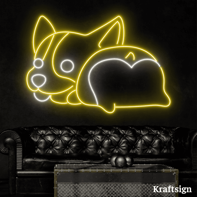 Craftnamesign Corgi Butt Neon Sign, Corgi LED Sign, Corgi Decor, Corgi ...