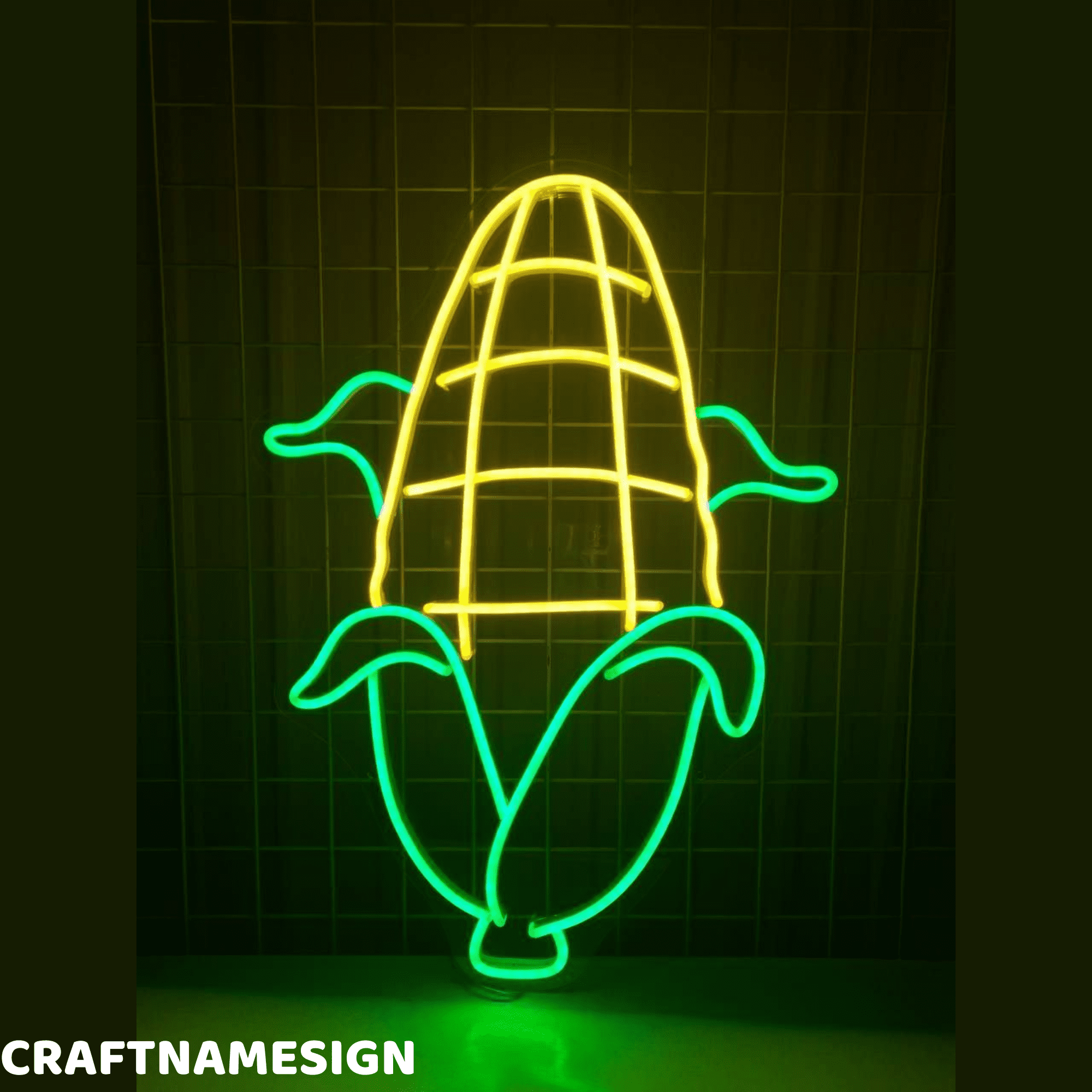 Craftnamesign Corn Neon Sign, Agriculture Farmer Wall Art, Vegetable ...