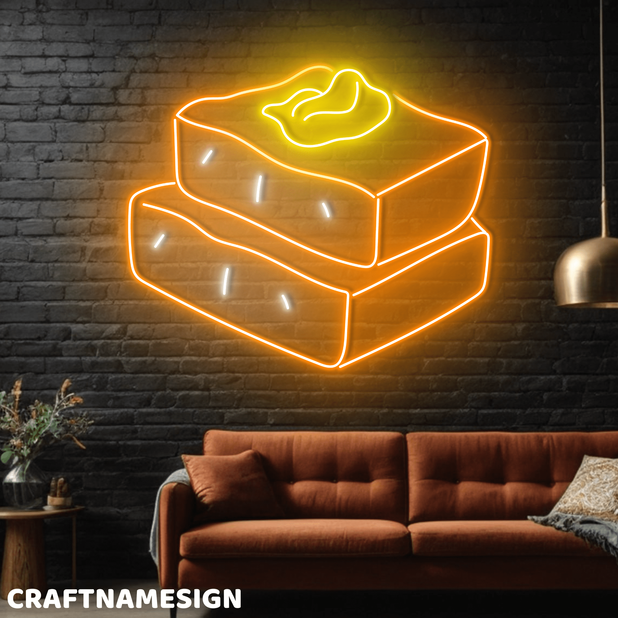Craftnamesign Cornbread Neon Sign, Cake Store Wall Art, Bakery Wall ...