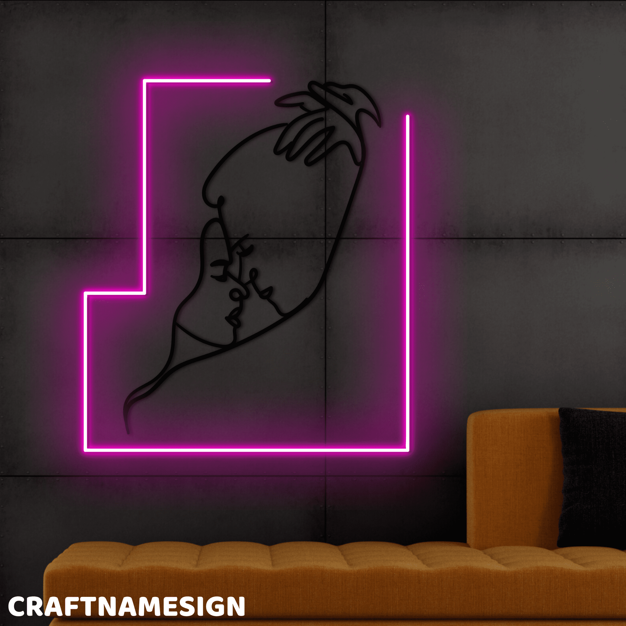 Craftnamesign Couple Decal Printed Neon Lights For Bedroom Couple Room ...