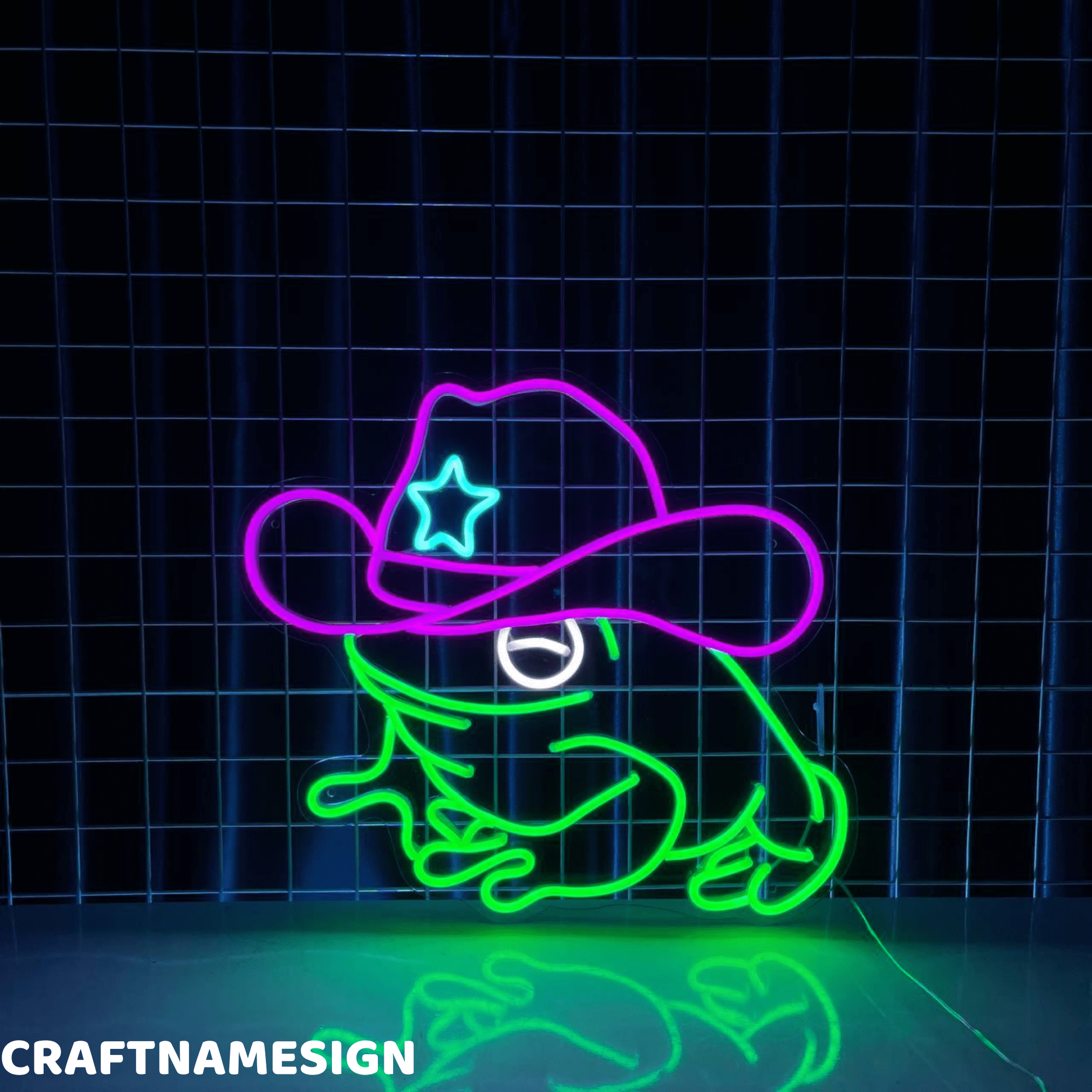 Craftnamesign Cowboy Frog Neon Sign, Western Cowboy Decor, Nursery Room ...