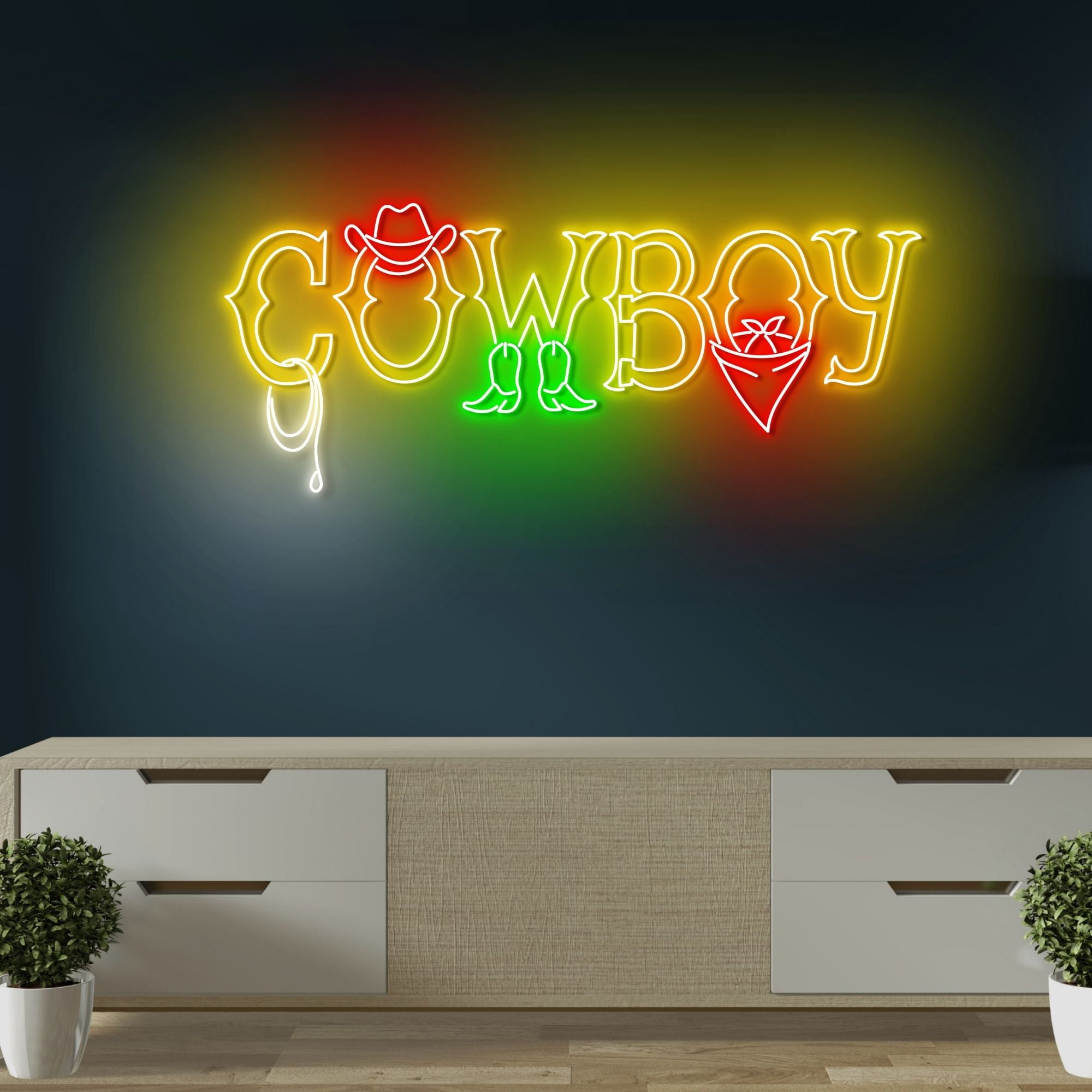 Craftnamesign Cowboy Neon Sign, Cowboy LED Light, Western Light Up for Bar Pub - Walmart.com