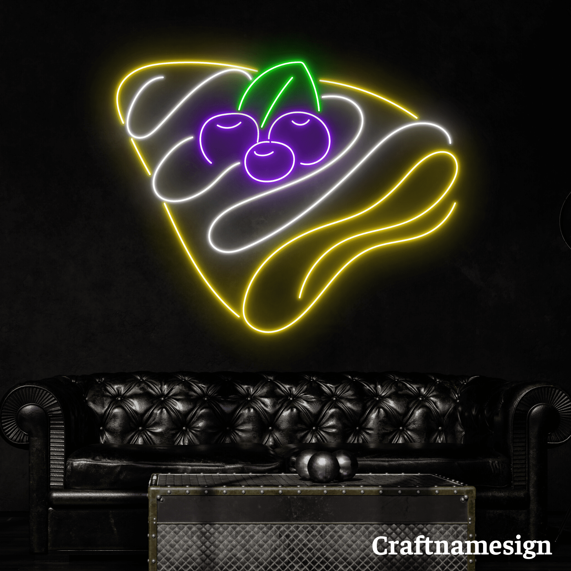 Craftnamesign Crepe LED Light Neon Sign for Bakery Crepe Shop Wall Art ...