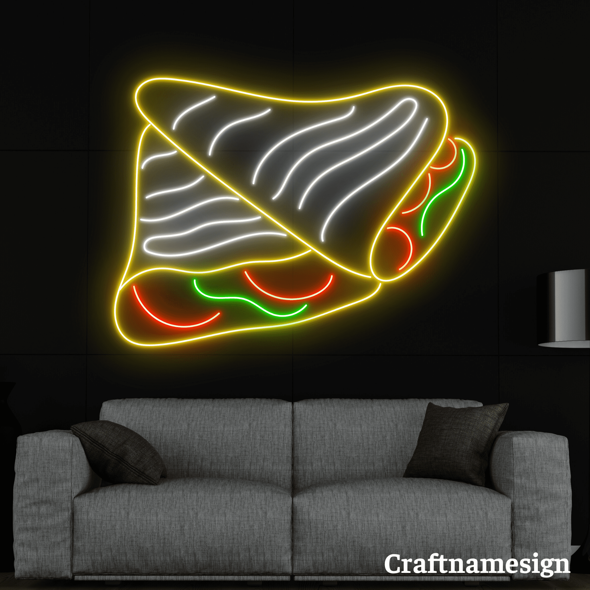 Craftnamesign Crepe LED Light Neon Sign for Crepe Shop Baakery Wall ...