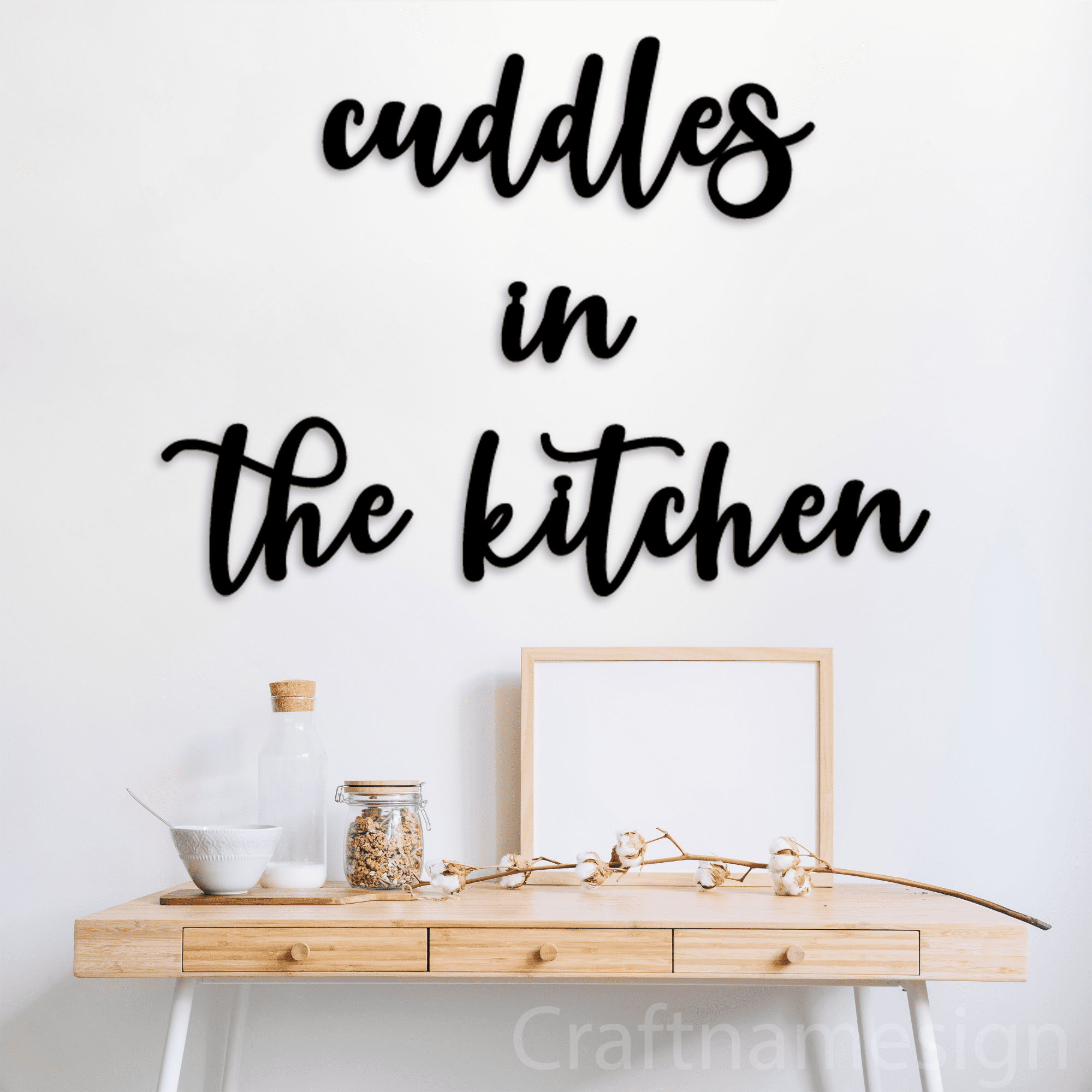 Craftnamesign Cuddles In The Kitchen Metal Wall Art, Kitchen Wall Decor ...