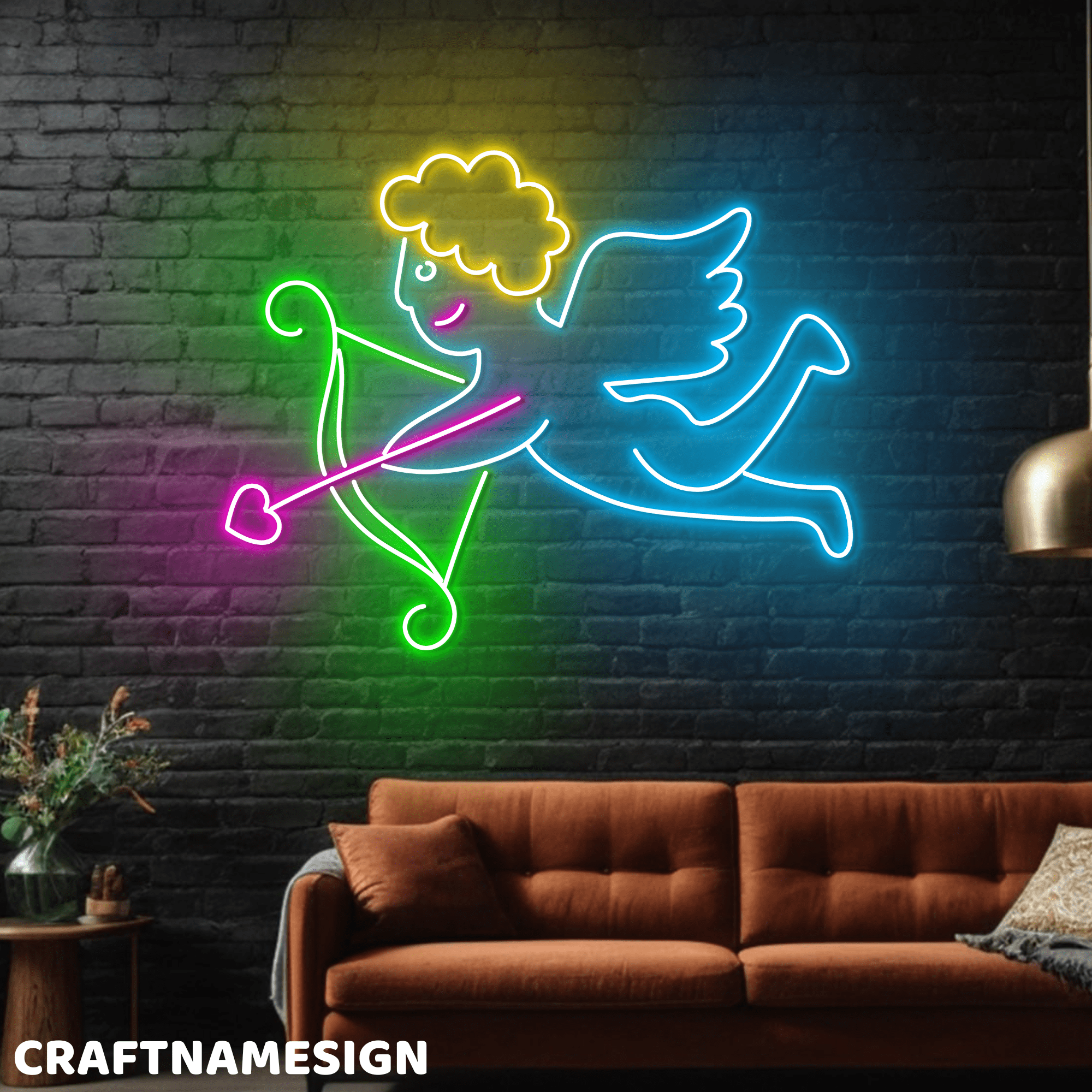 Craftnamesign Cupid Angel Bow Neon Light For Store Shop Business Wall ...