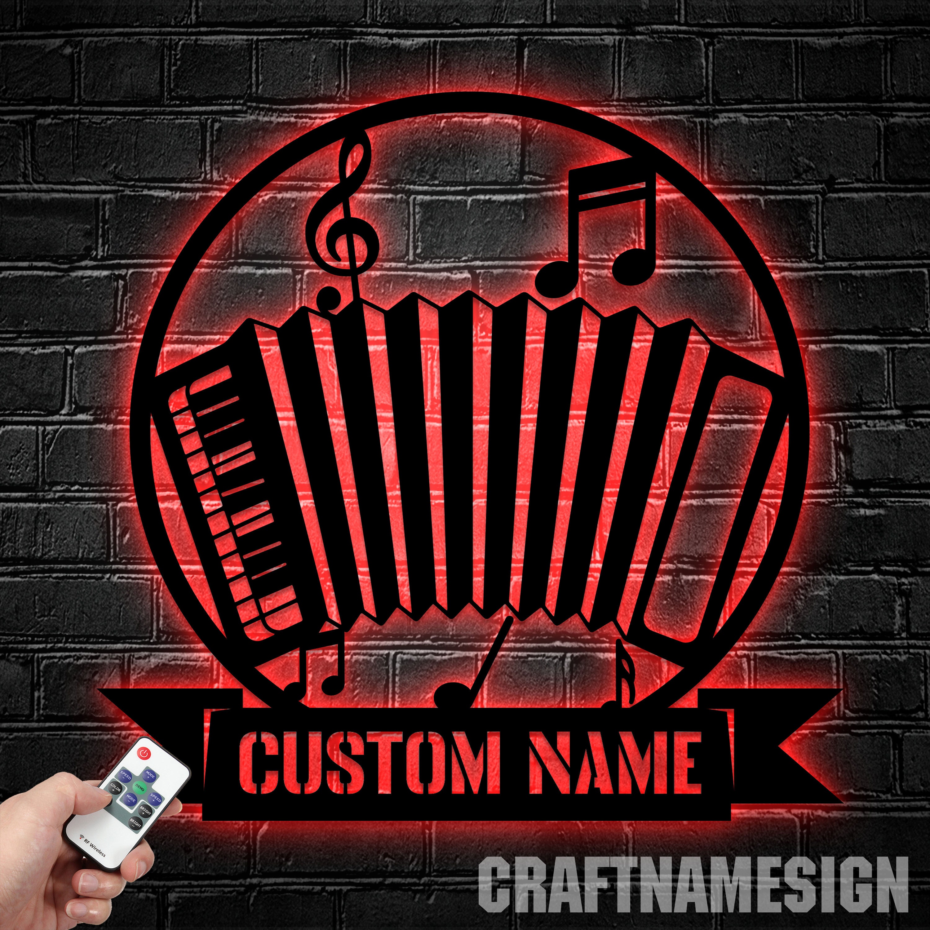 Craftnamesign Custom Accordion Metal Wall Art LED Light, Custom ... Craftnamesign Custom Accordion Metal Wall Art LED Light, Custom ...