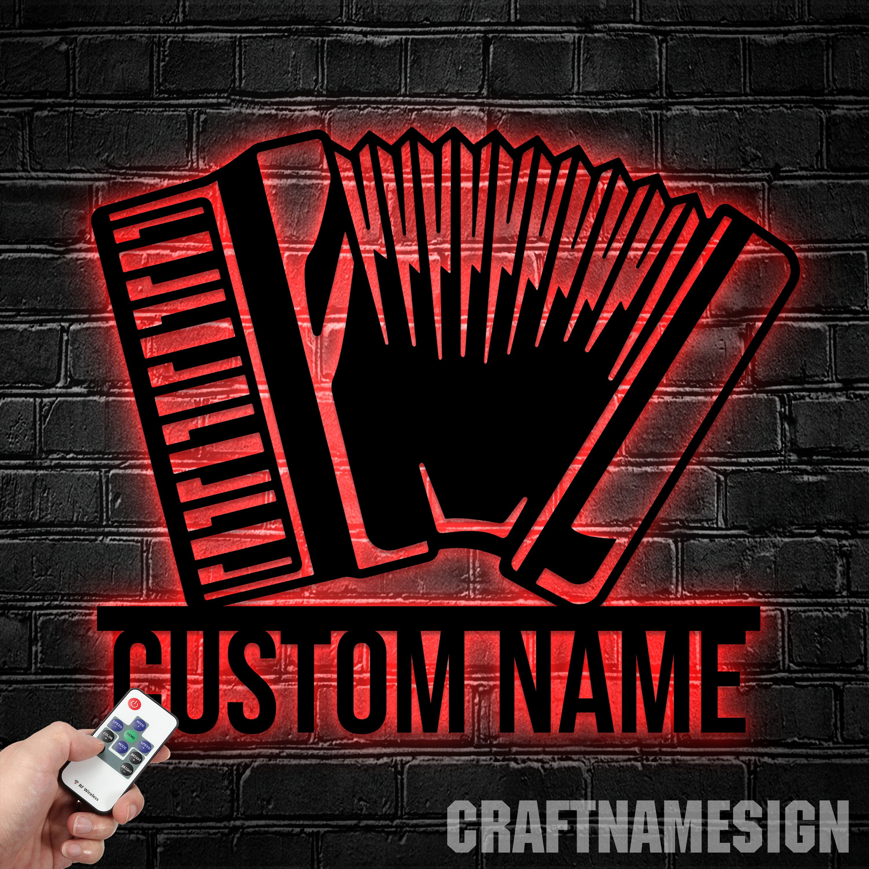 Craftnamesign Custom Accordion Metal Wall Art LED Light, Custom ... Craftnamesign Custom Accordion Metal Wall Art LED Light, Custom ...
