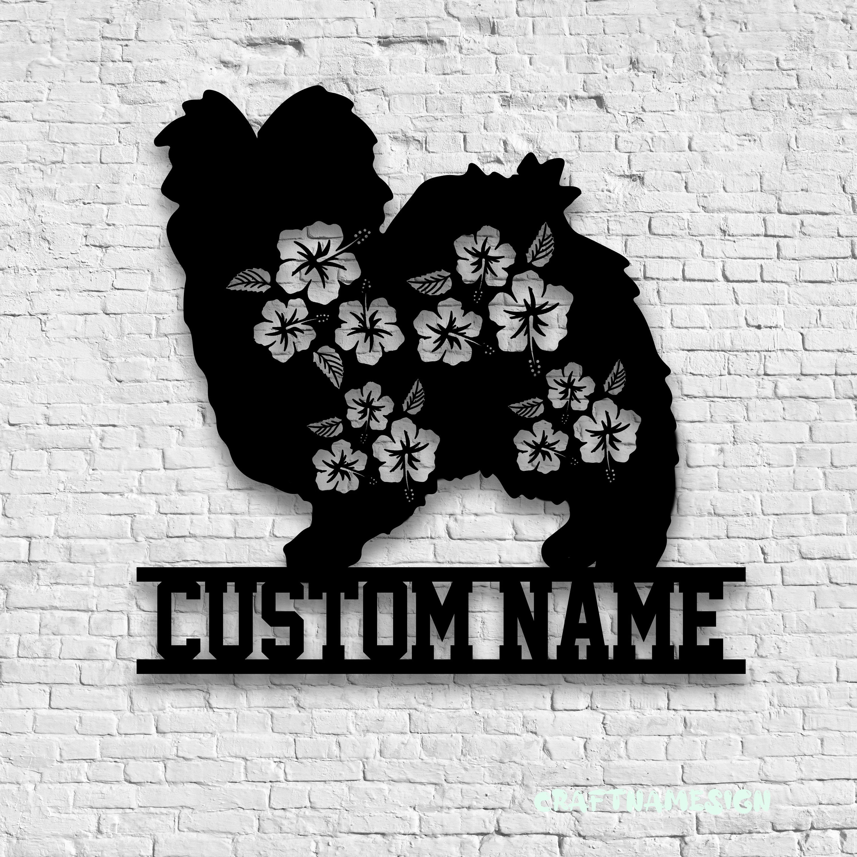 Craftnamesign Custom FLoral Papillon Metal Wall Art LED Light, Papillon ...