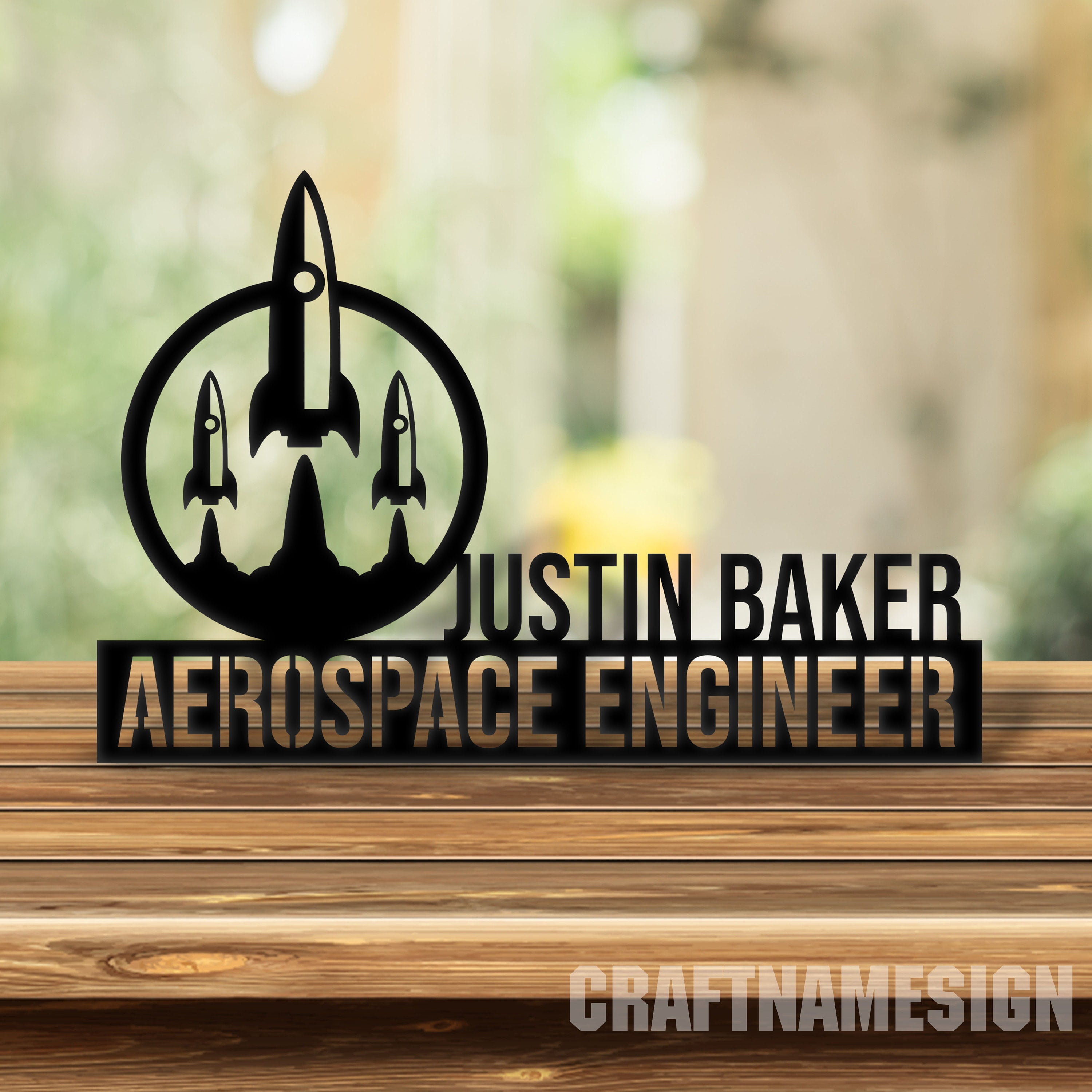 Craftnamesign Custom Aerospace Engineer Desk Name Plate, Aircraft ...