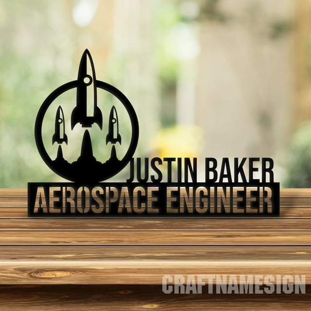 Craftnamesign Custom Aerospace Engineer Desk Name Plate, Aircraft ...