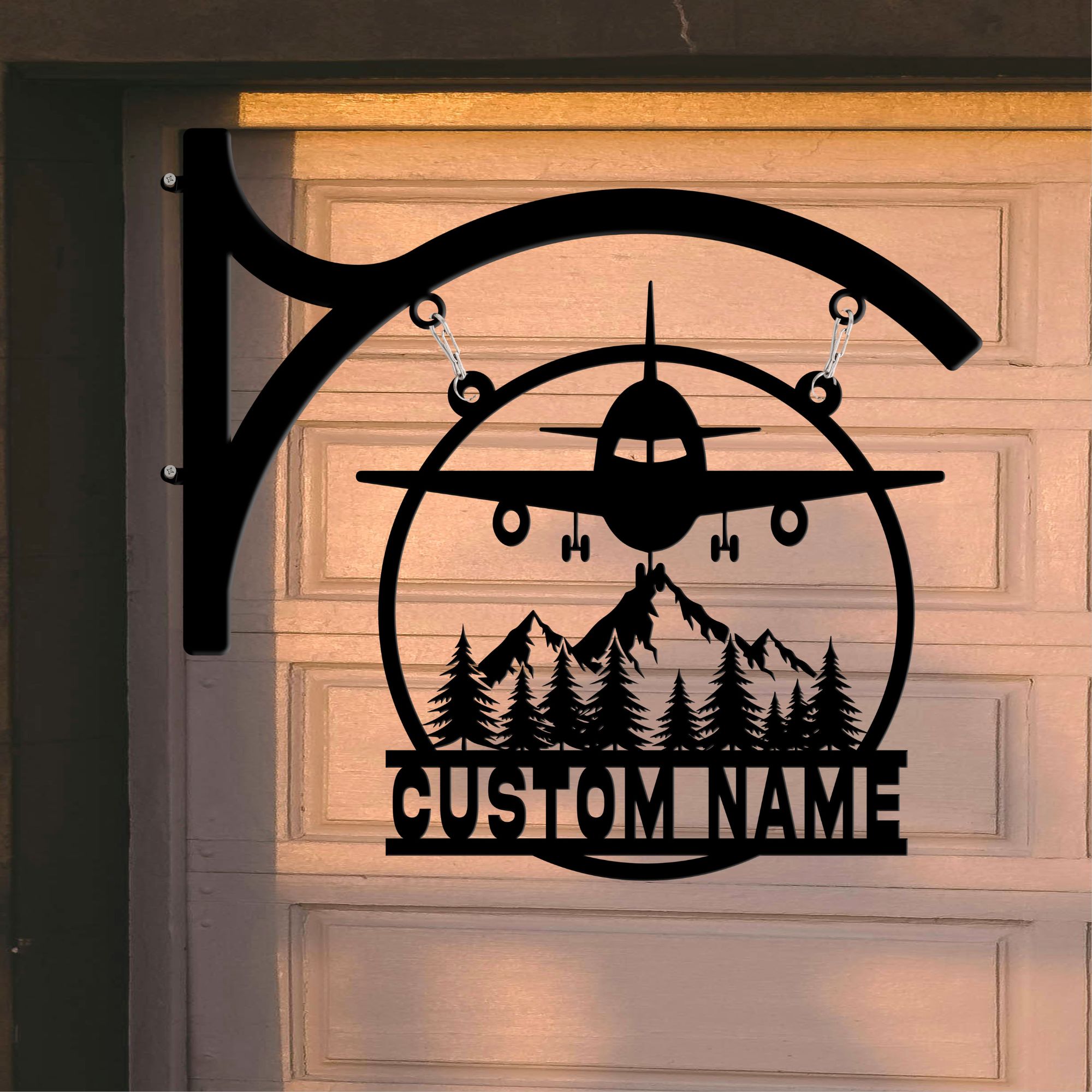 Craftnamesign Custom Airplane Metal Hanging Sign Wall Decor, Metal ...