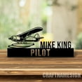 Craftnamesign Custom Airplane Wooden Desk Name Plate, Pilots Metal ...