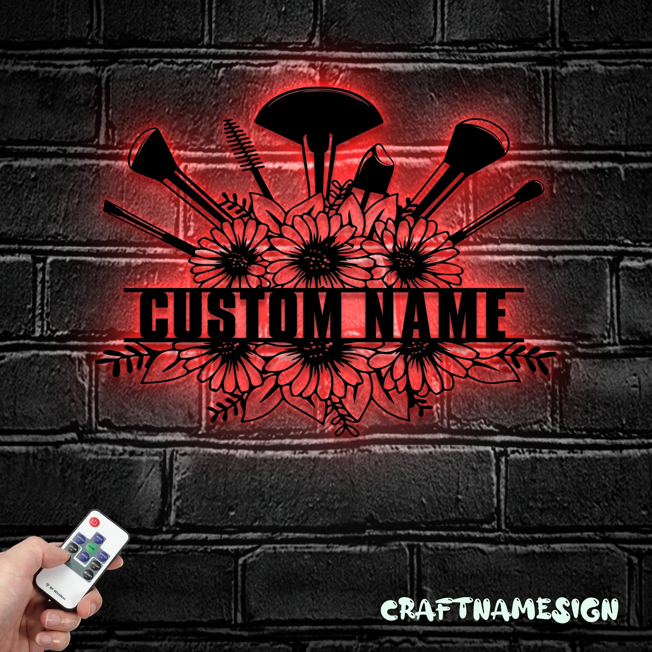 Craftnamesign Custom Artist Makeup Tool Metal Wall Art, Personalized ...