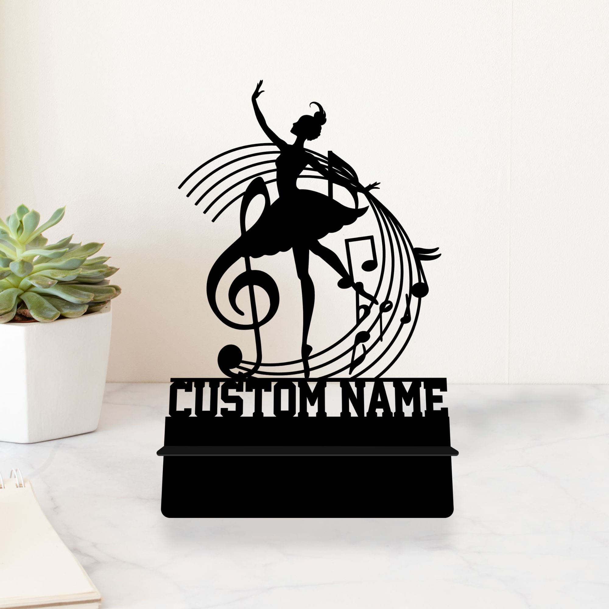 Craftnamesign Custom Ballerina Dance Metal Cell Phone Desk Holder ...