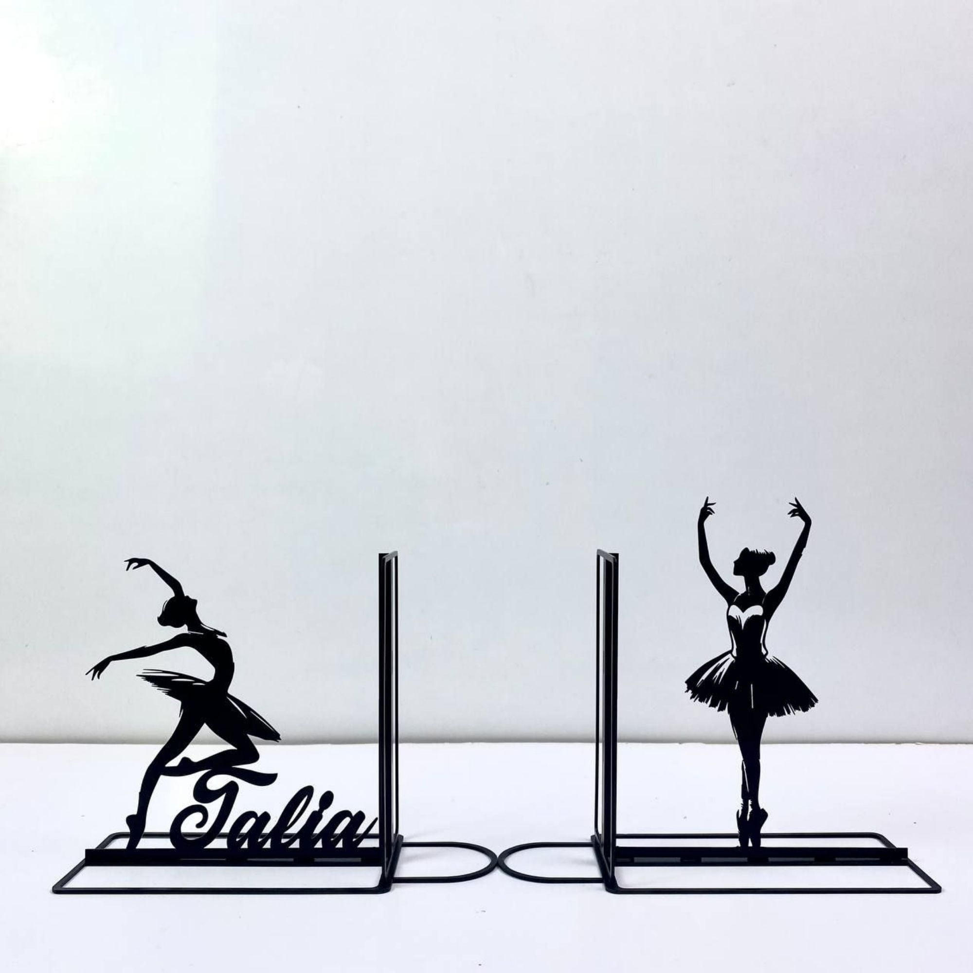 Craftnamesign Custom Ballet Metal Bookends for Shelves, Ballet Book ...