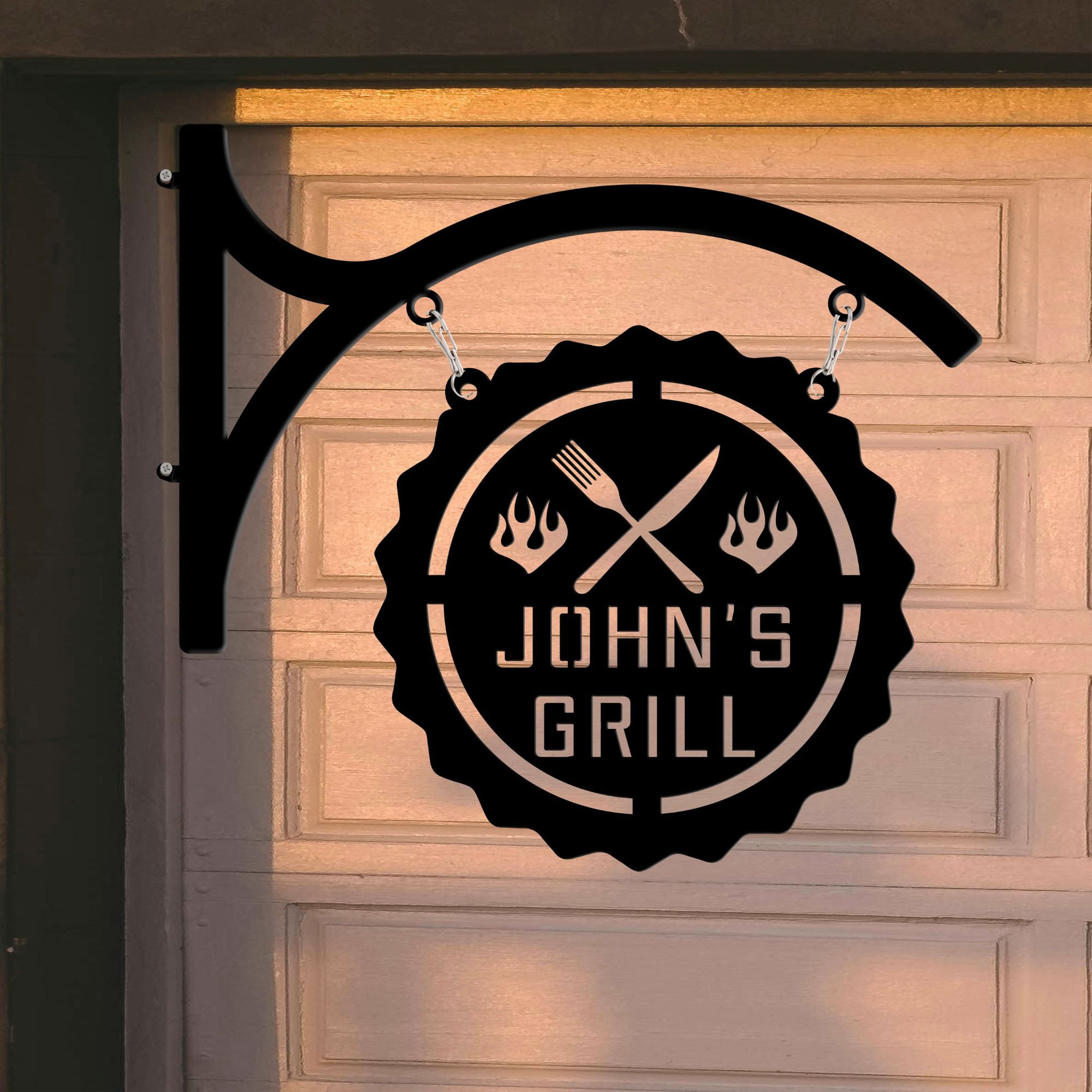 Craftnamesign Custom Bar Grill Metal Hanging Sign, Bar Grill Metal ...