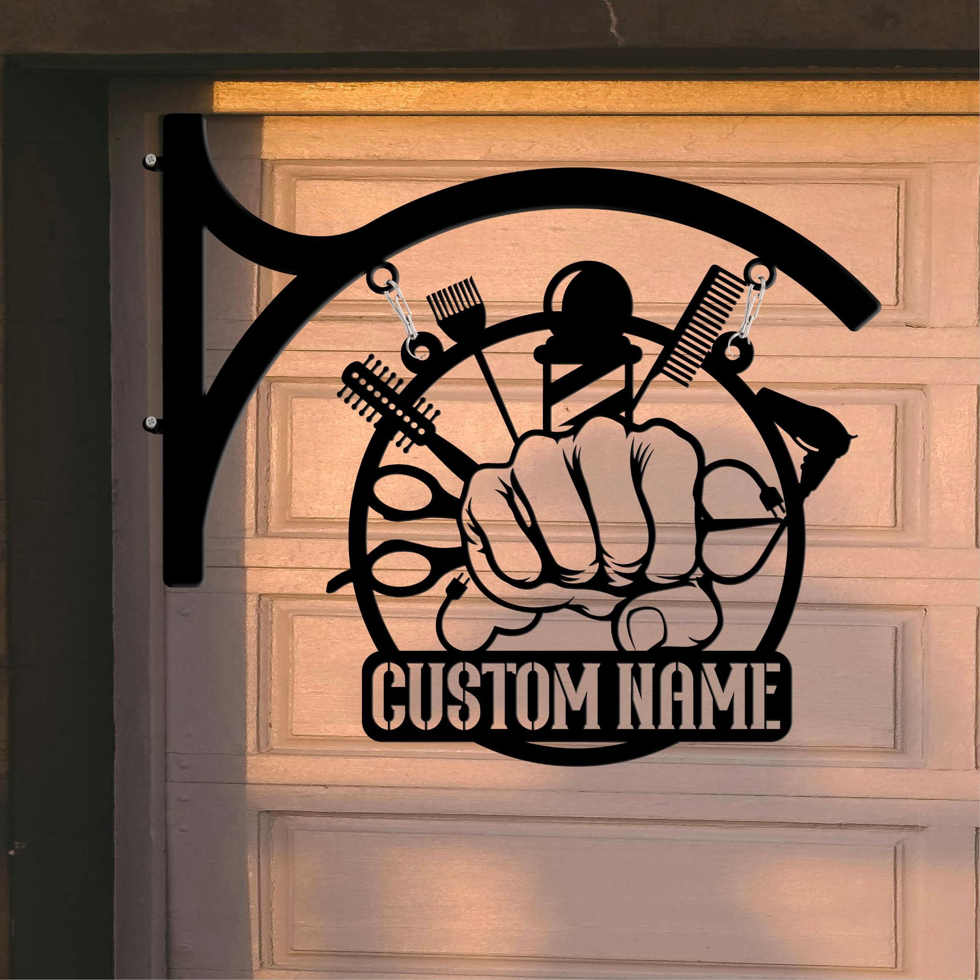 Craftnamesign Custom Barber Metal Hanging Sign Wall Decor, Barber Wall ...