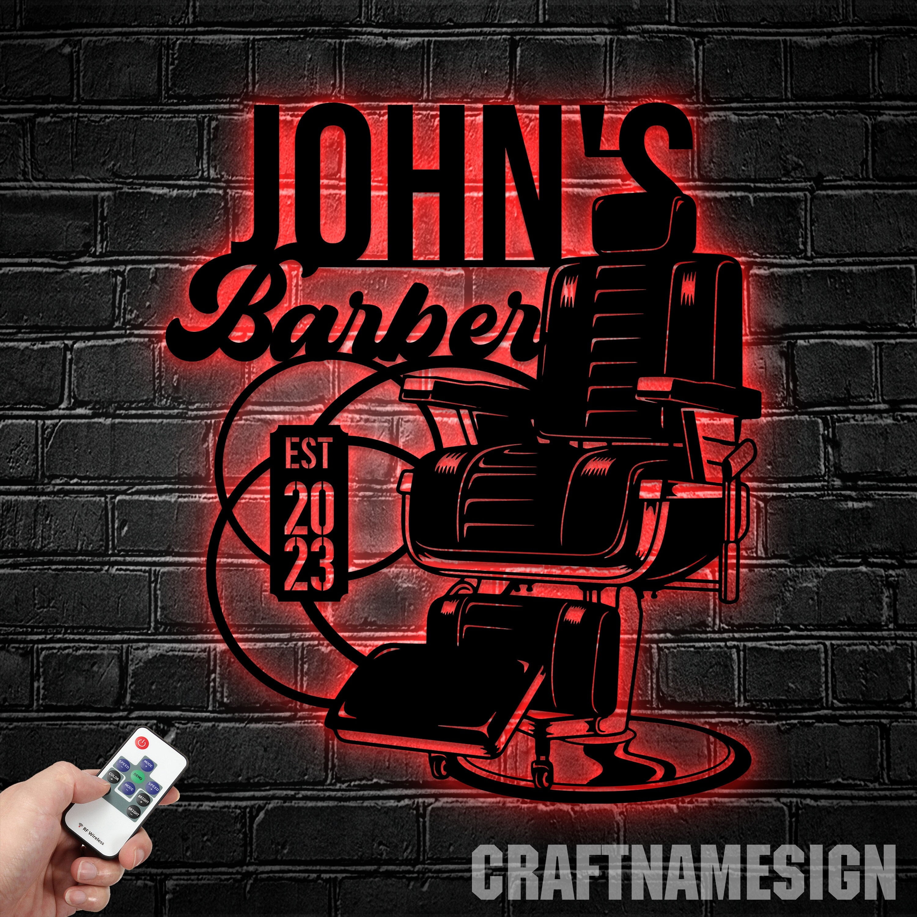 Craftnamesign Custom Barber Metal Wall Art, Personalized Barber Shop ...