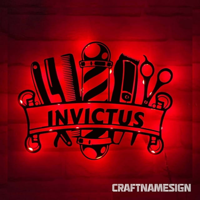 Craftnamesign Custom Barber Shop Metal Sign, Personalized Barber Shop ...