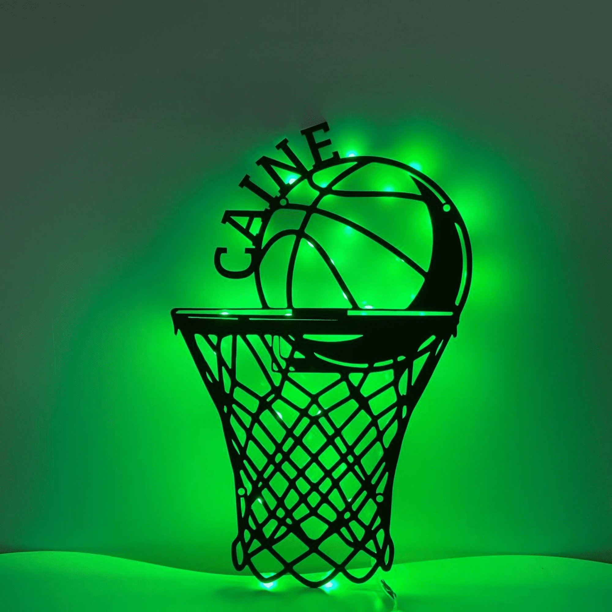 Craftnamesign Custom Basketball Metal Sign LED Light, Basketball Wall ...