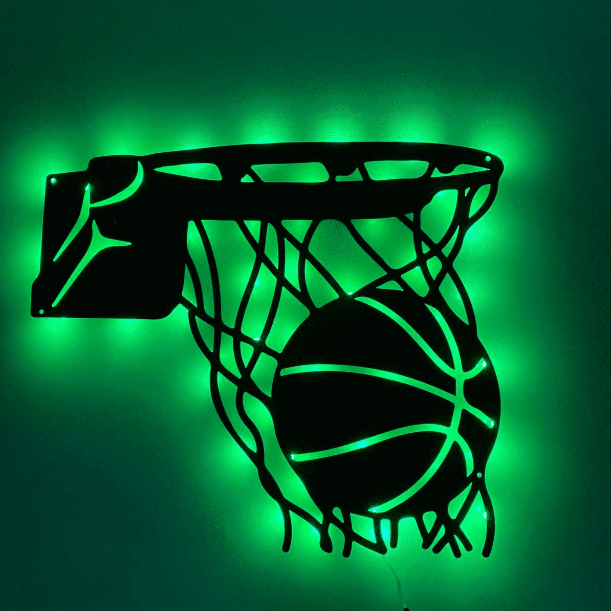 Craftnamesign Custom Basketball Metal Wall Art LED Light, Basketball ...