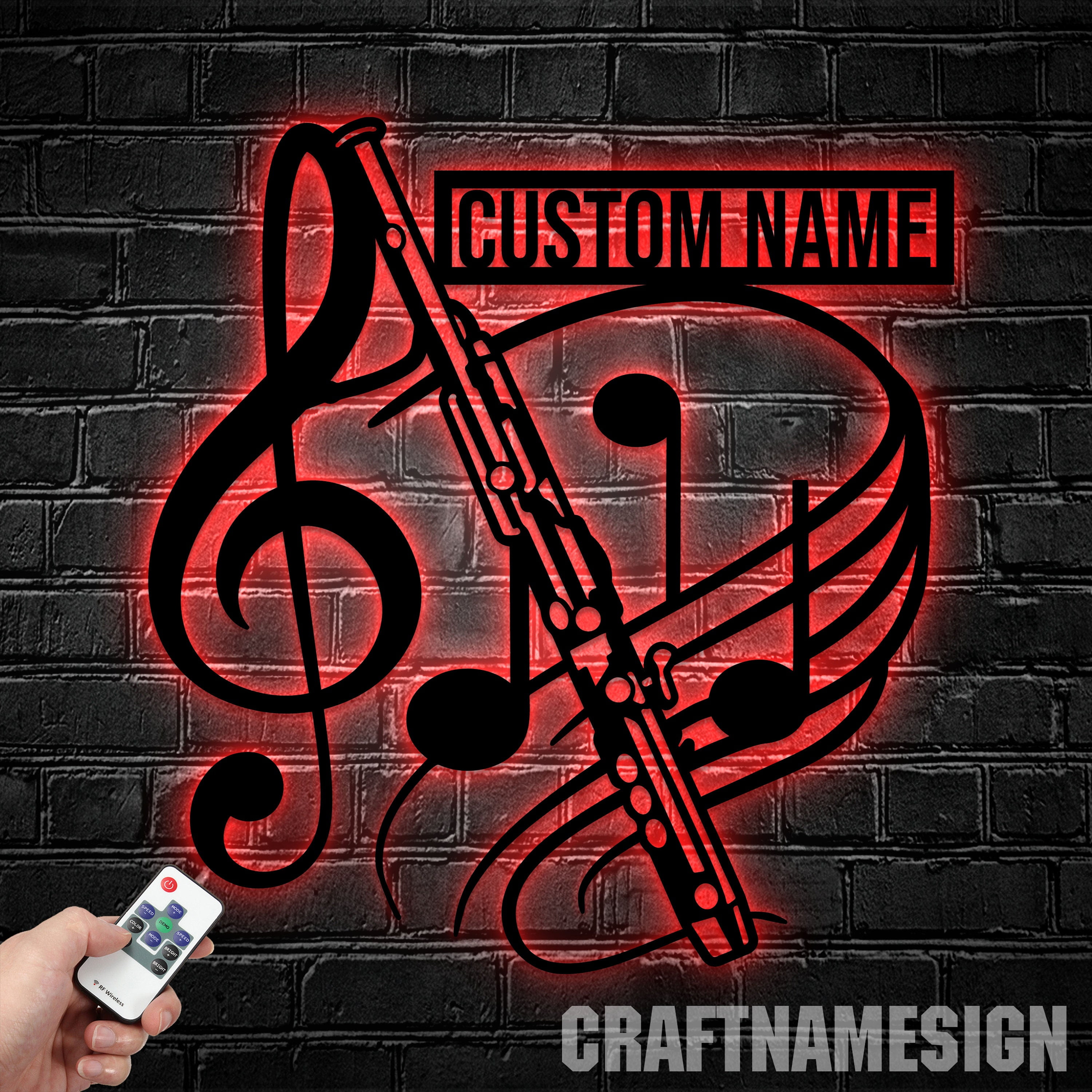 Craftnamesign Custom Bassoon Metal Wall Art LED Light, Custom Bassoon ...