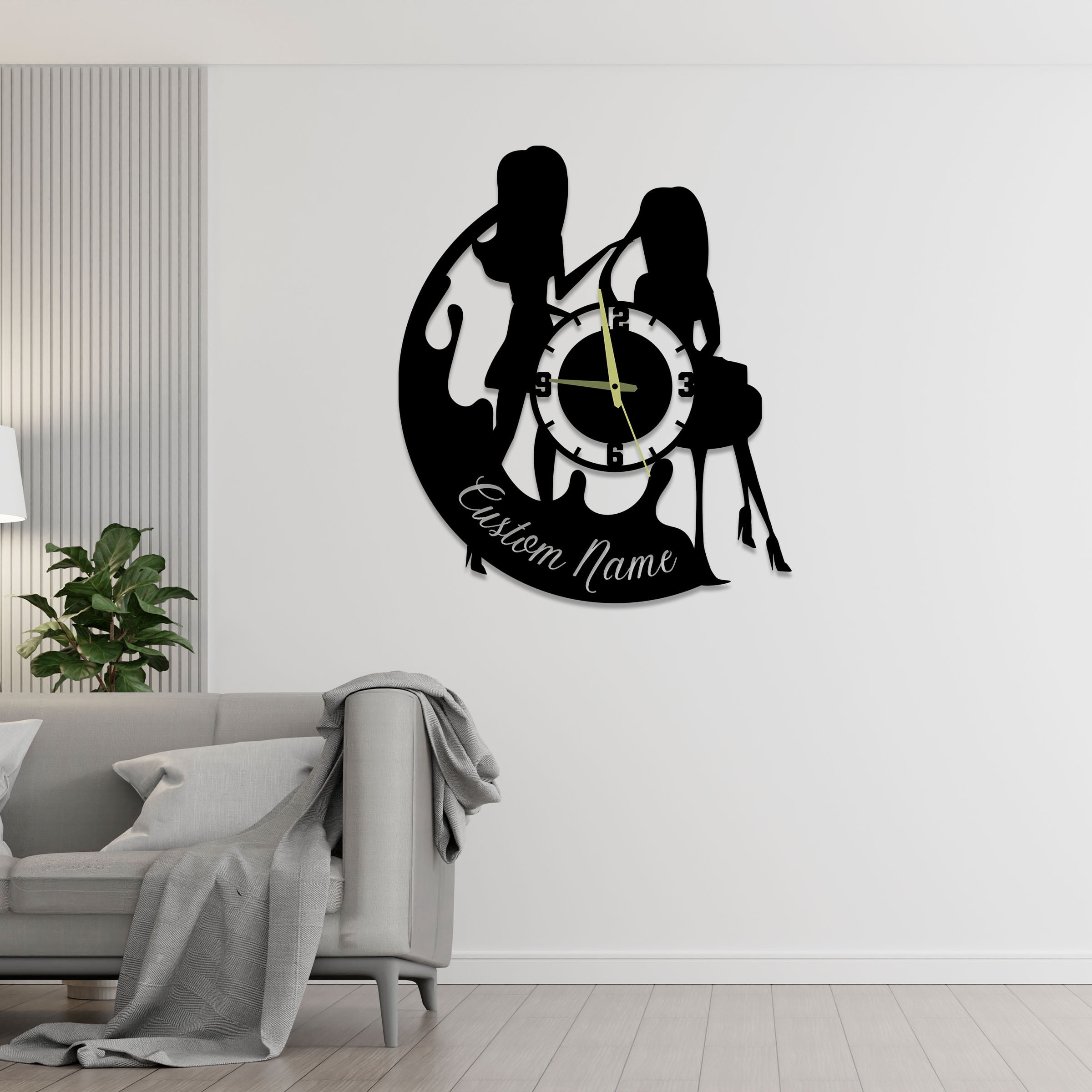 Craftnamesign Custom Beauty Salon Metal Wall Clock For Beauty Spa Hair ...