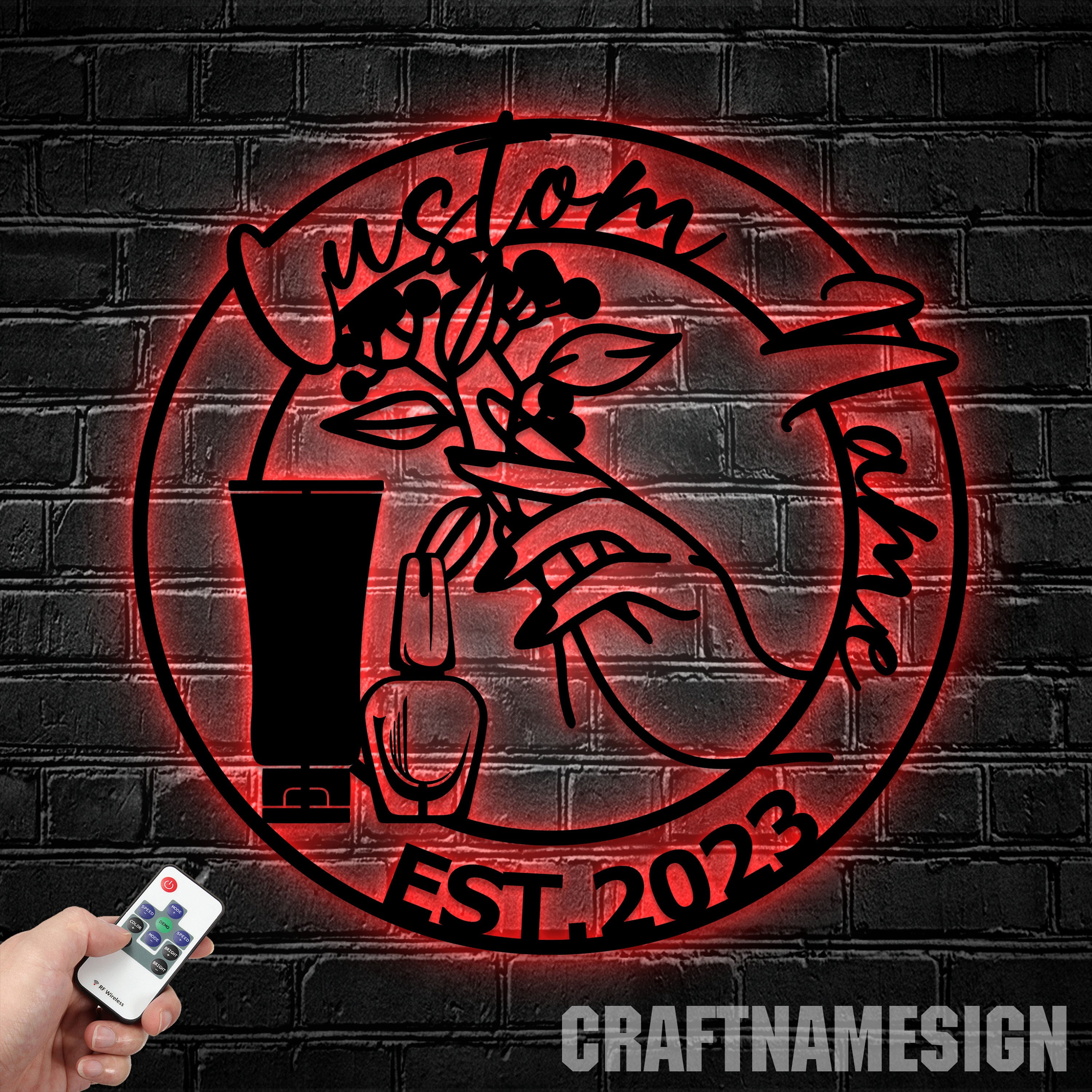 Craftnamesign Custom Beauty Studio Metal Wall Art, Custom Nail Artist ...