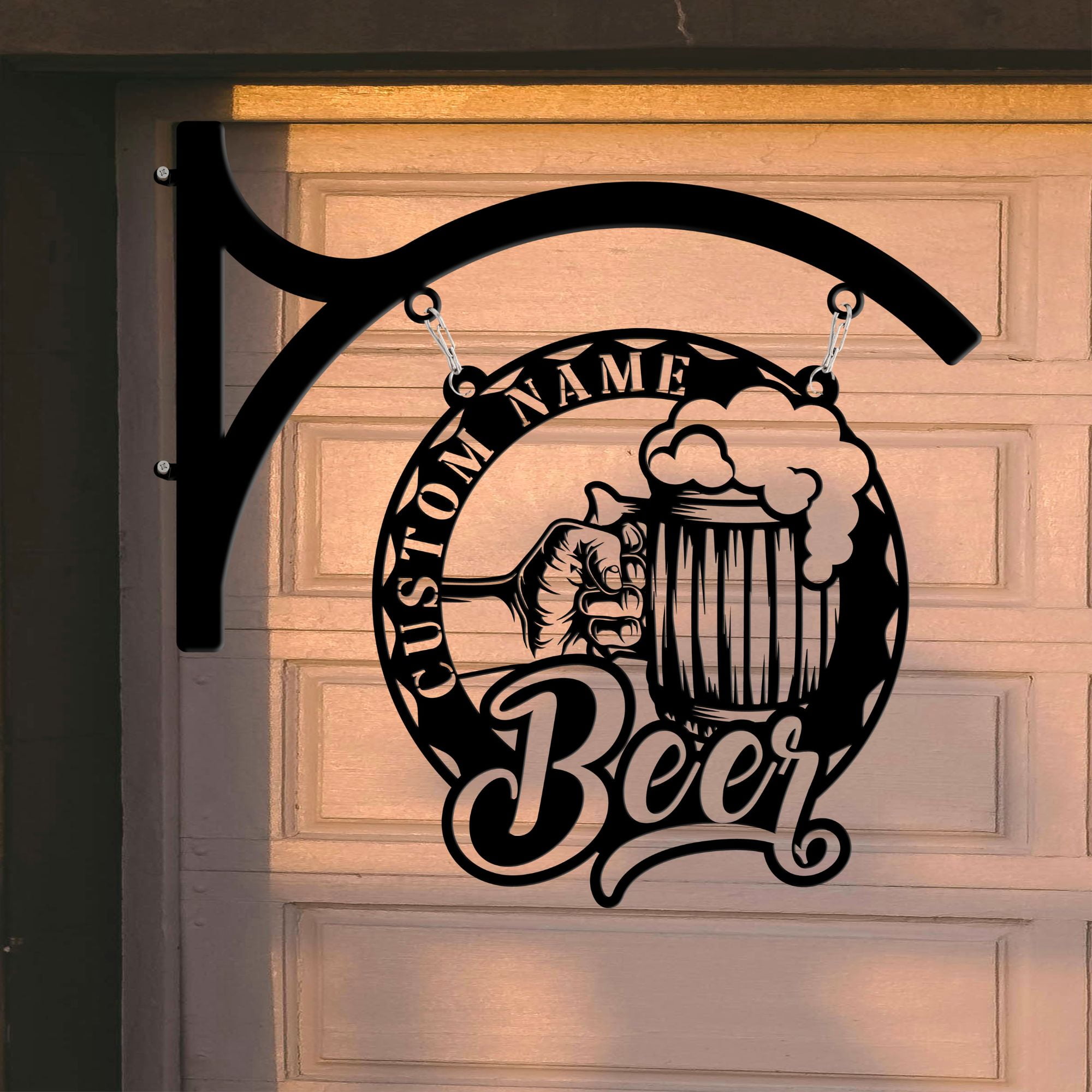 Craftnamesign Custom Beer Metal Hanging Sign Wall Decor, Beer Bar Metal ...