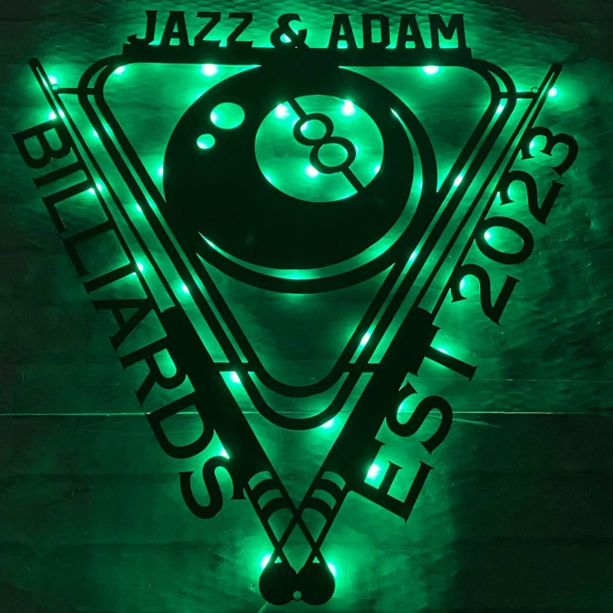 Craftnamesign Custom Billiards Metal Sign LED Light, Billiard Snooker ...